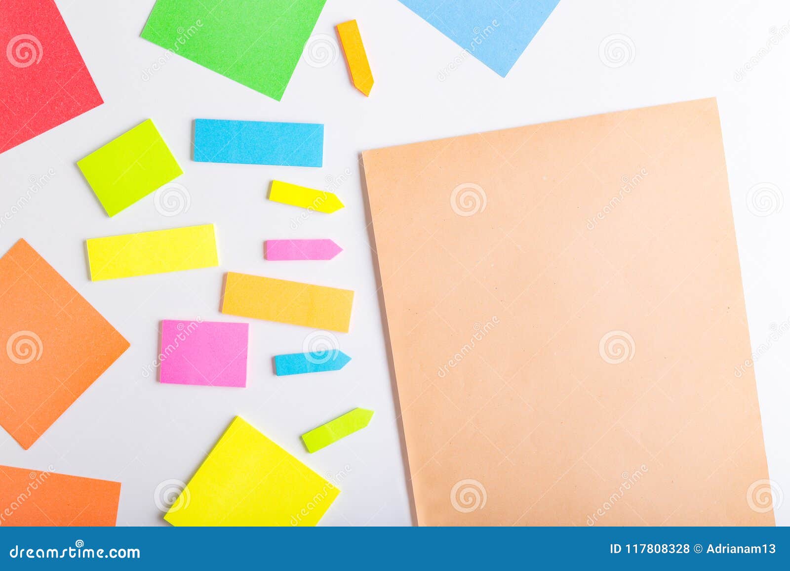 Sticky notes. stock photo. Image of office, blue, white - 117808328