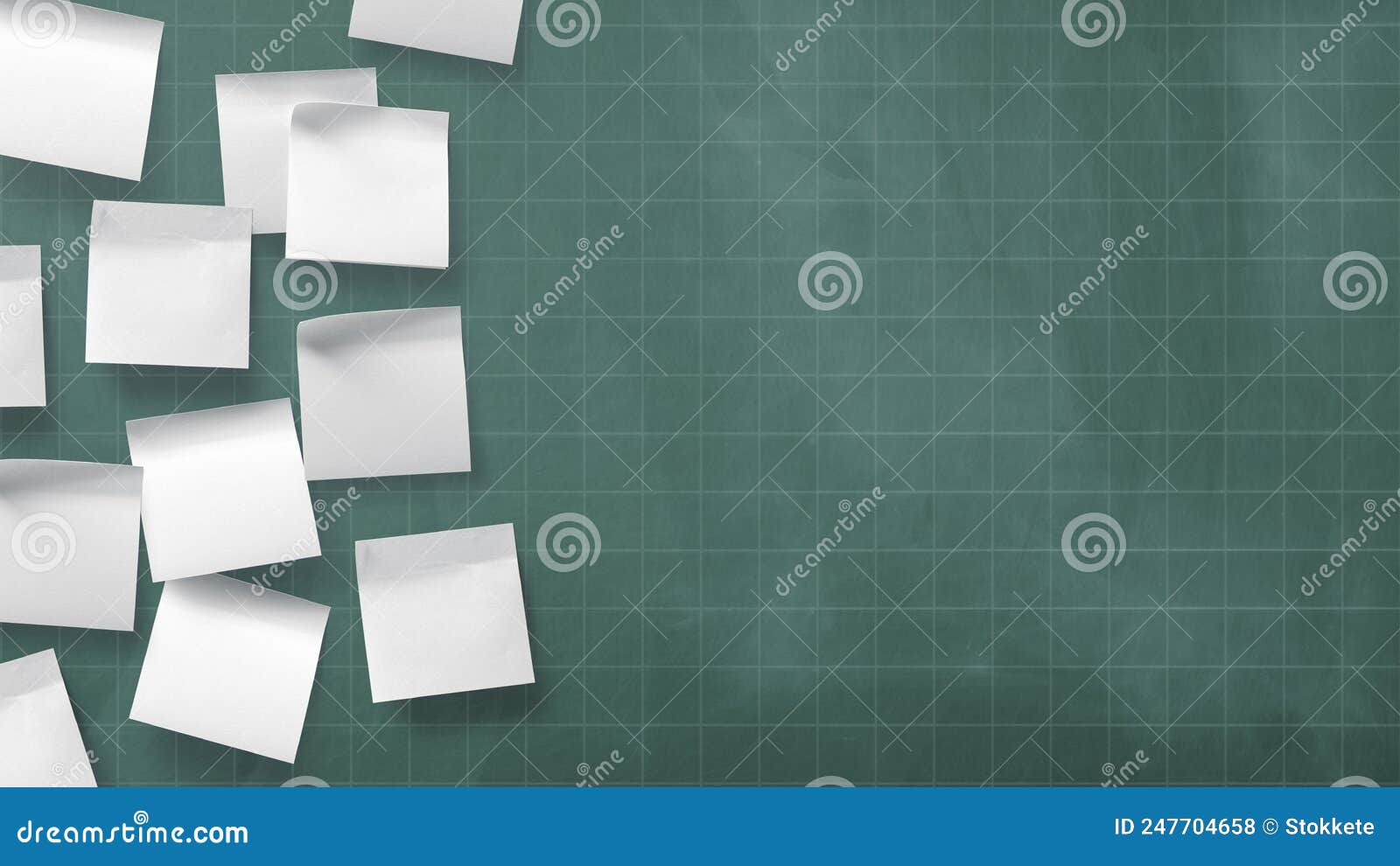 Sticky Notes on a Chalkboard Stock Photo - Image of organizer ...