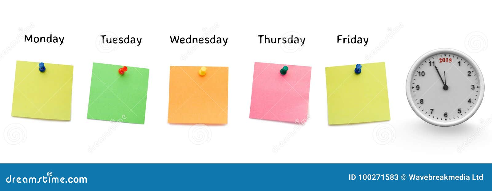 Sticky notes with clock stock image. Image of abstract - 100271583