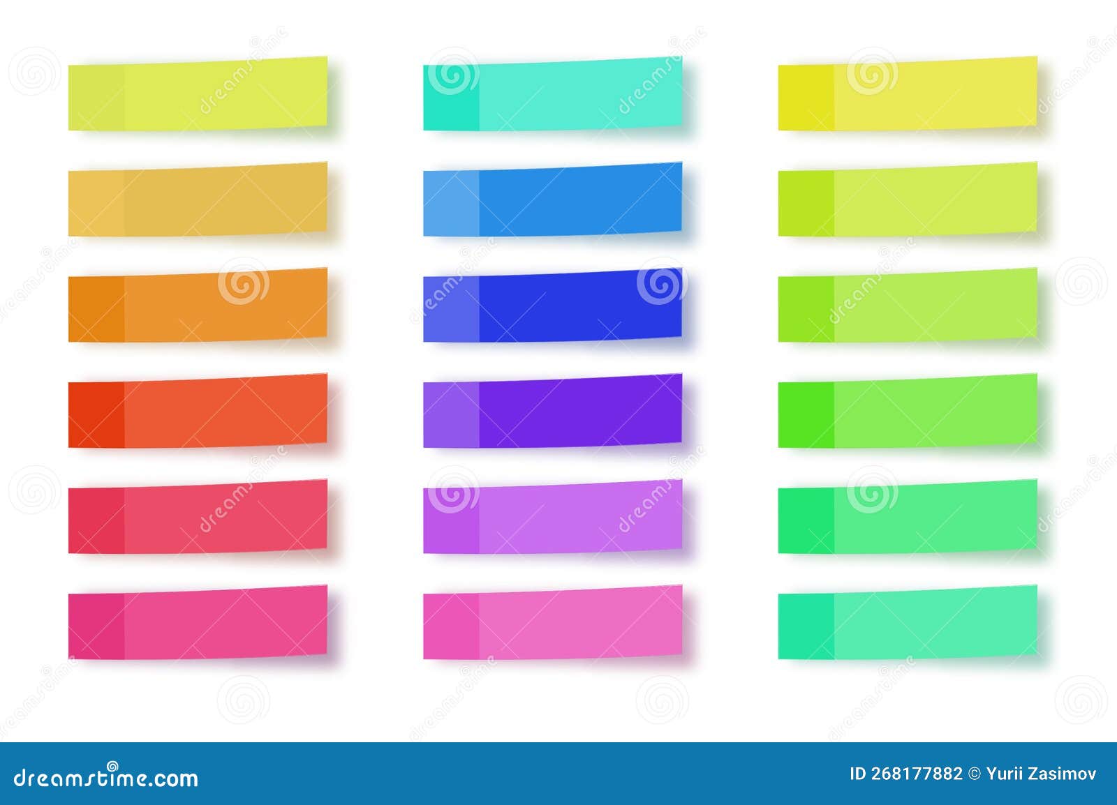 Sticky Notes. Collection of Colorful Vector Sticky Notes, Transparent ...