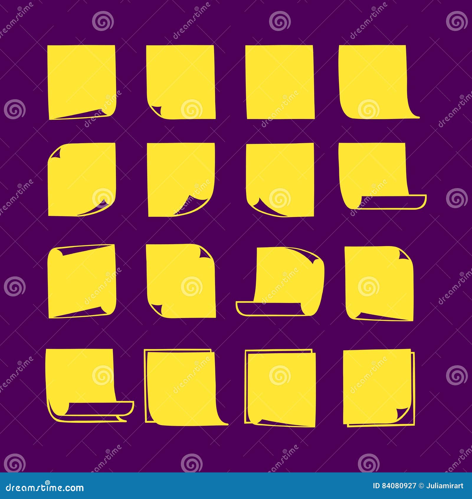 Sticky Notes Collection-04 stock vector. Illustration of empty - 84080927