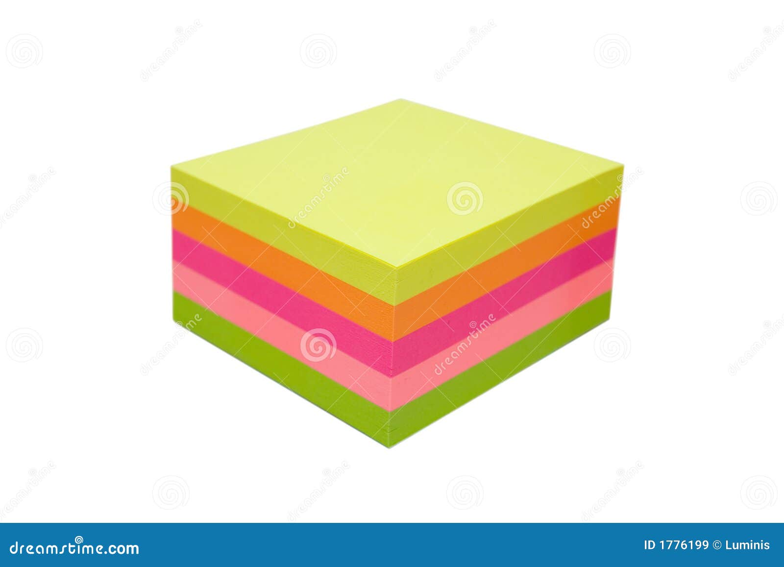 Sticky Notes Cube stock image. Image of information, note - 1776199