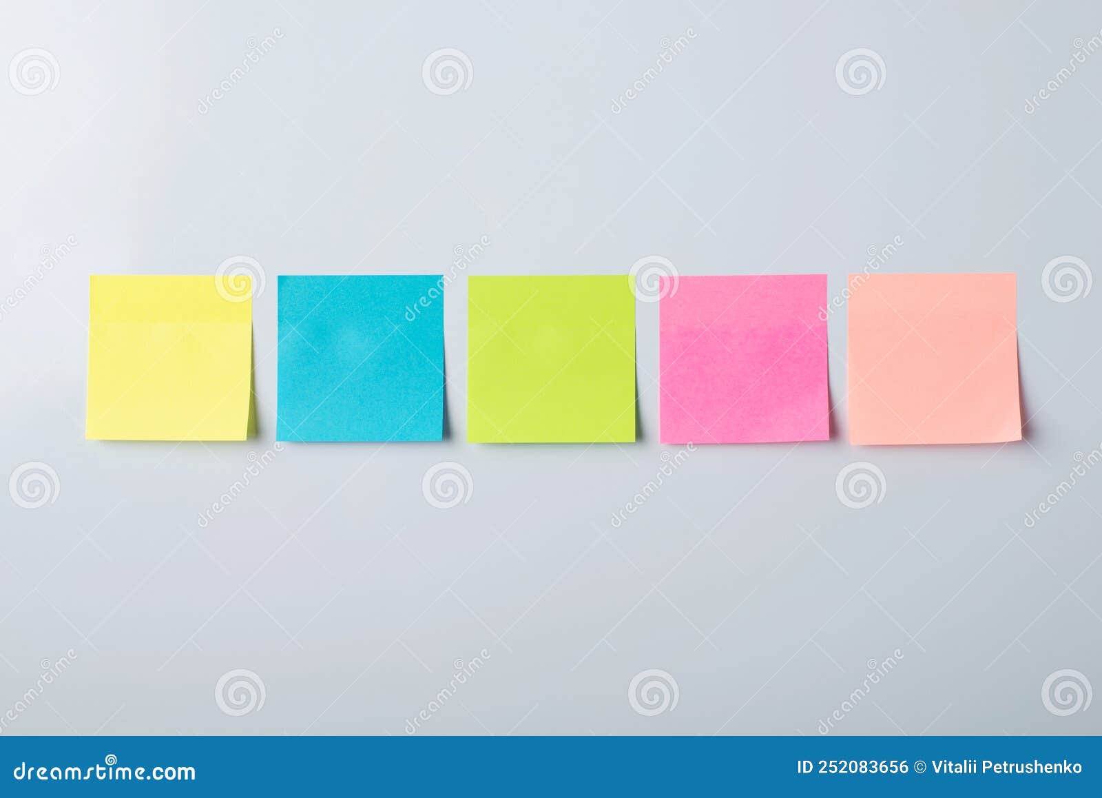 Sticky Notes of Different Colour on White Magnetic Board Stock Photo ...