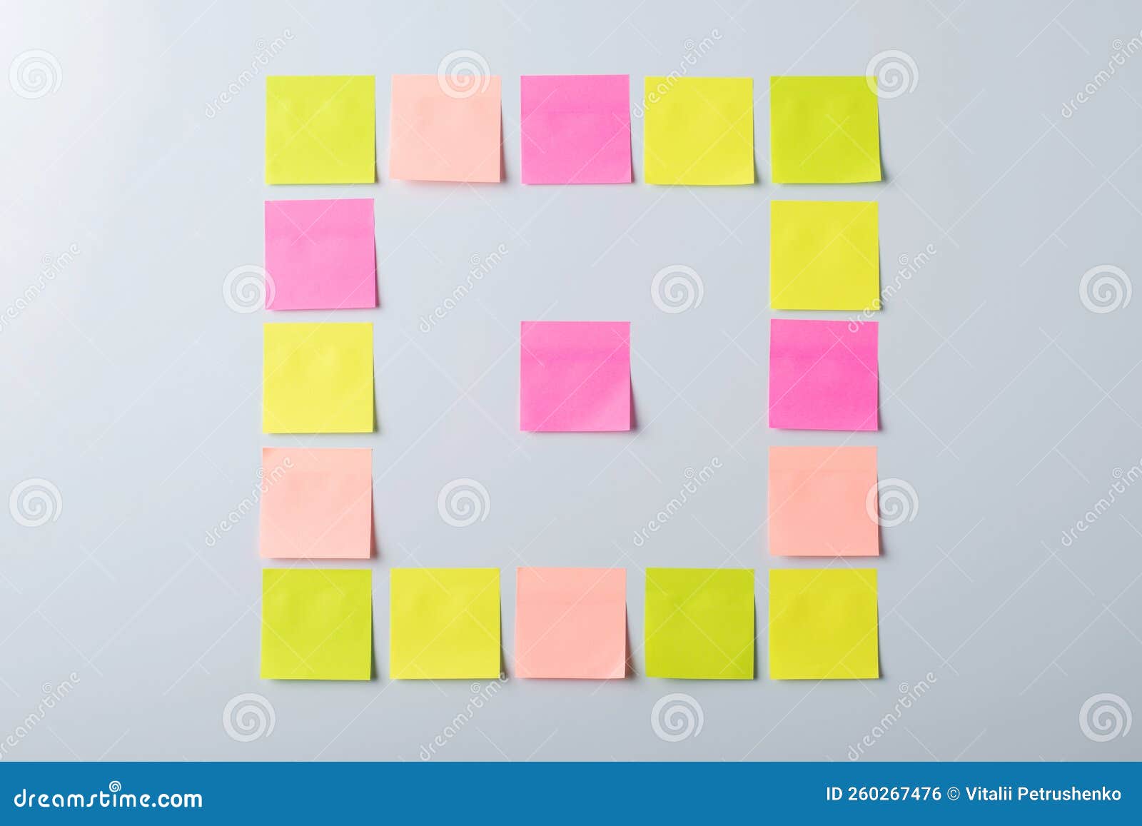 Sticky Notes in Shape of a Square Stock Photo - Image of board, office ...