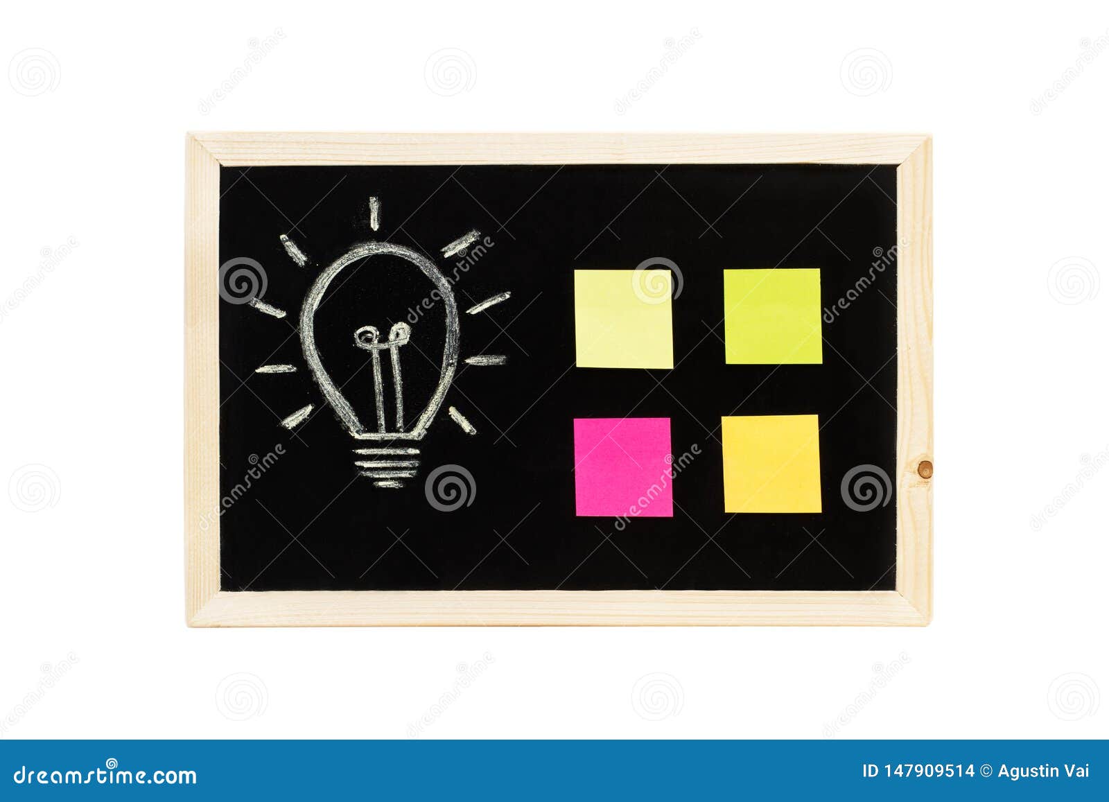 Sticky Notes and a Draw of a Light Bulb Stock Photo - Image of sticky ...