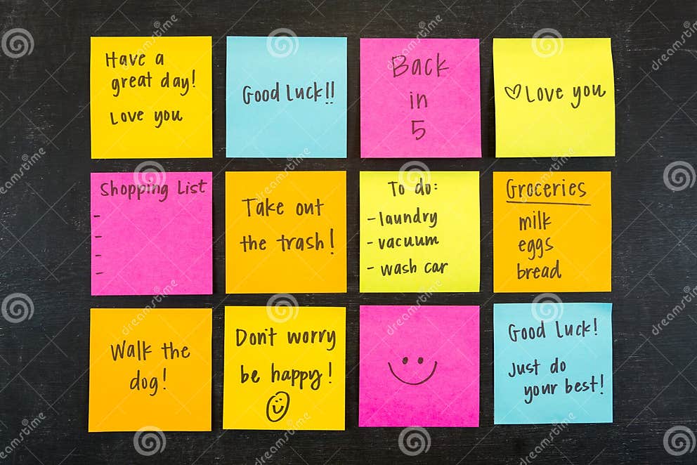 Sticky Notes stock photo. Image of colors, square, love - 52614106