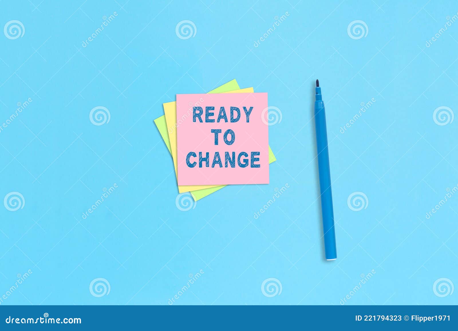 Sticky Notes with Handwritten Inscription Ready To Change Stock Image ...