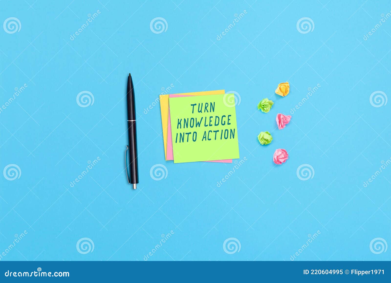 Sticky Notes with Handwritten Inscription Turn Knowledge into Action ...
