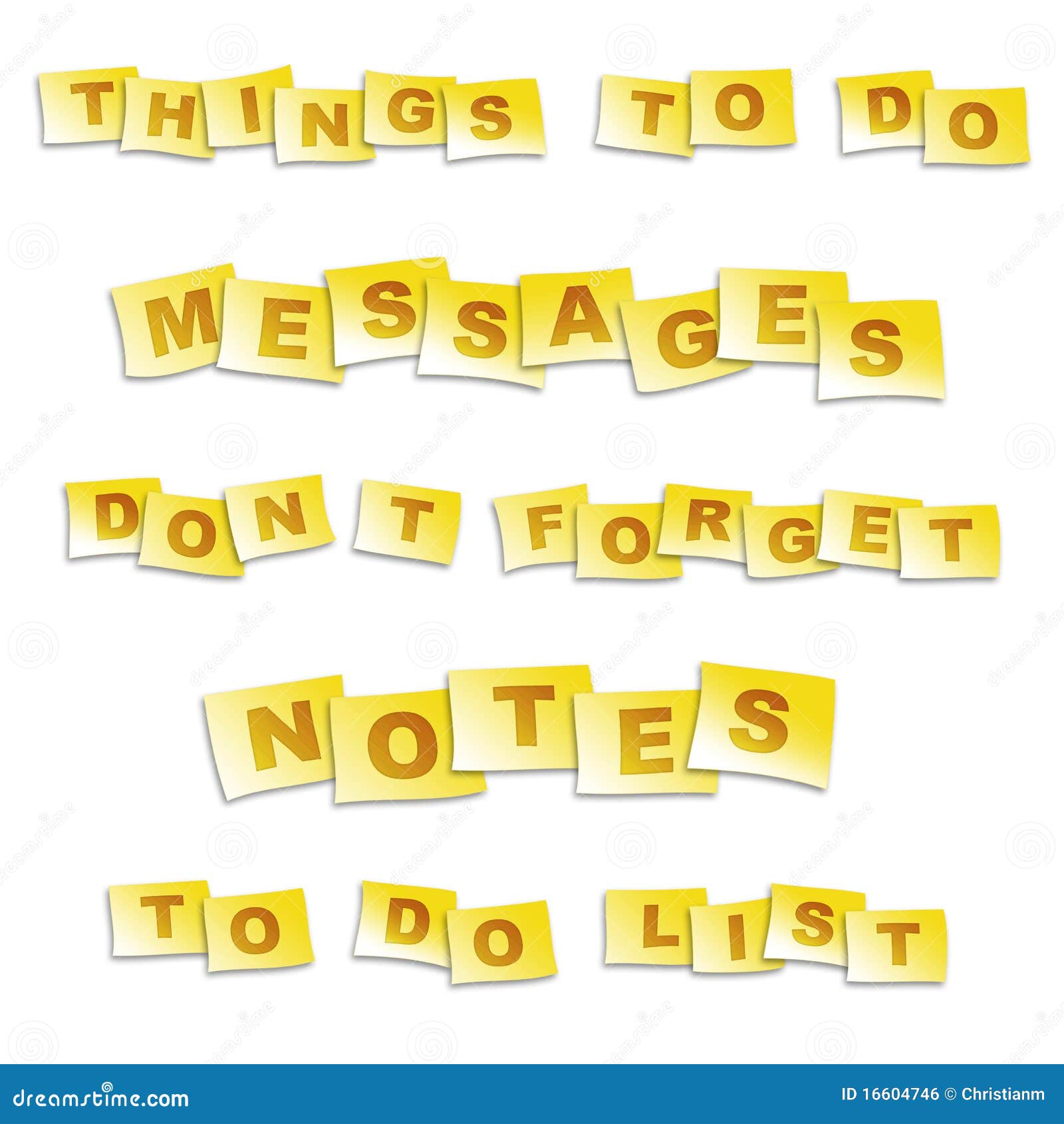 Sticky notes headers stock illustration. Illustration of clip - 16604746