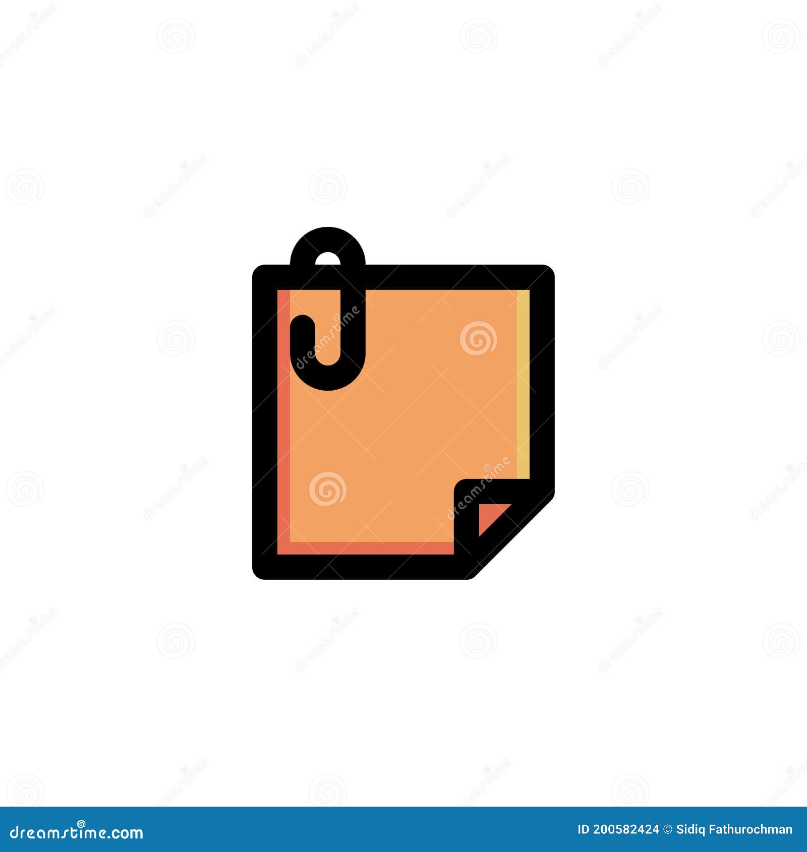 Sticky Notes Icon stock vector. Illustration of list - 200582424