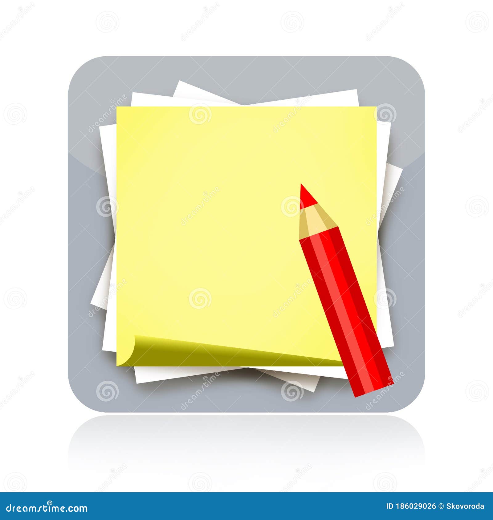 Sticky notes icon stock illustration. Illustration of objectives ...