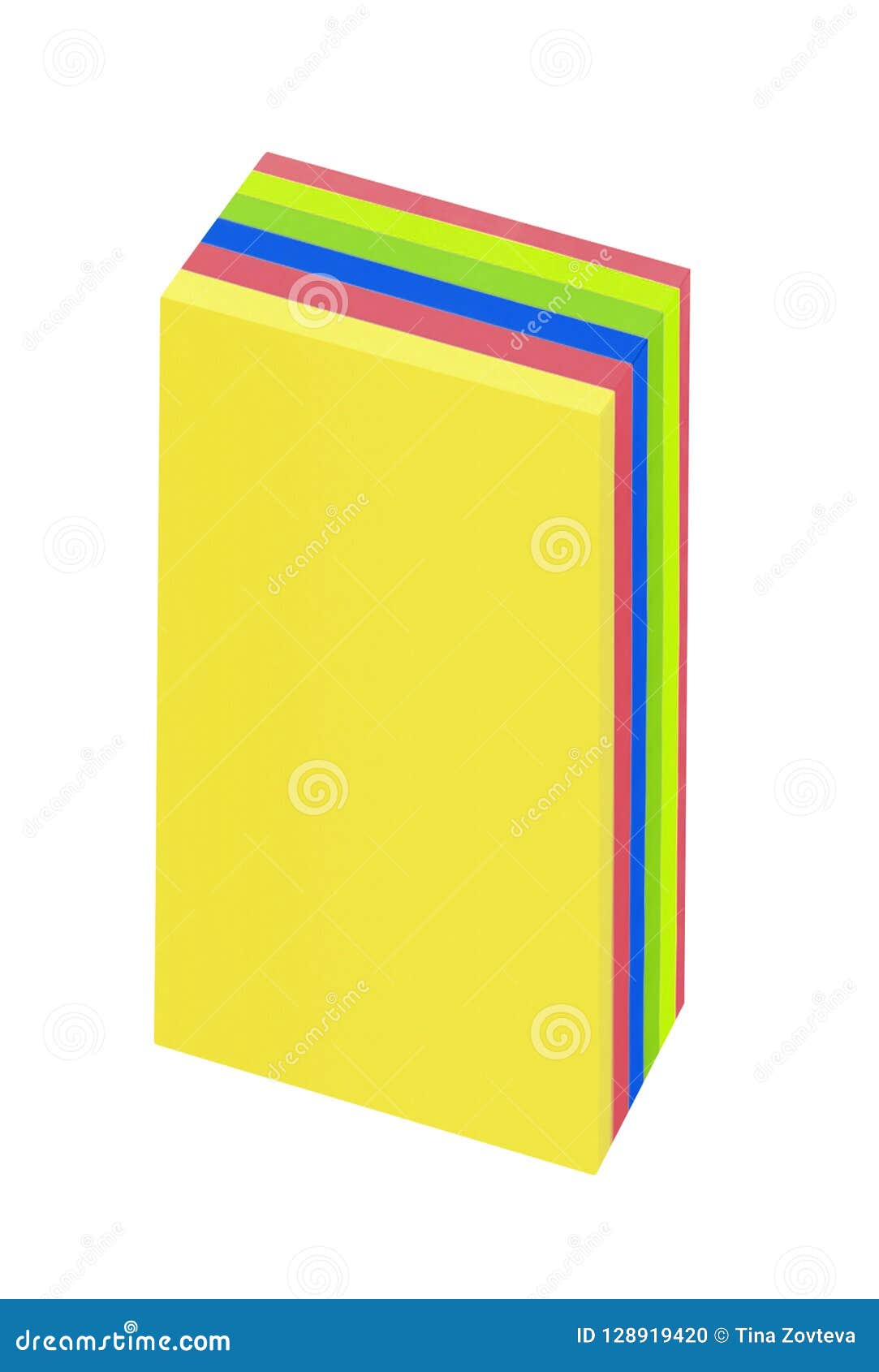Sticky Notes Isolated on White Stock Photo - Image of yellow, colorful ...