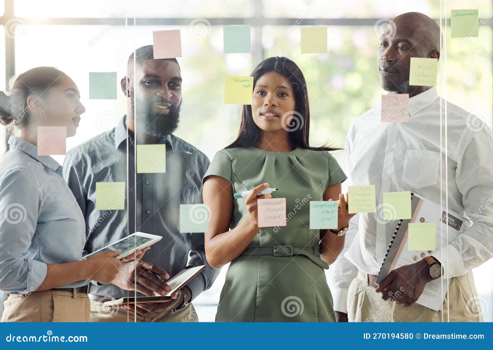 Sticky Notes, Meeting and Teamwork with Diversity in the Workplace ...