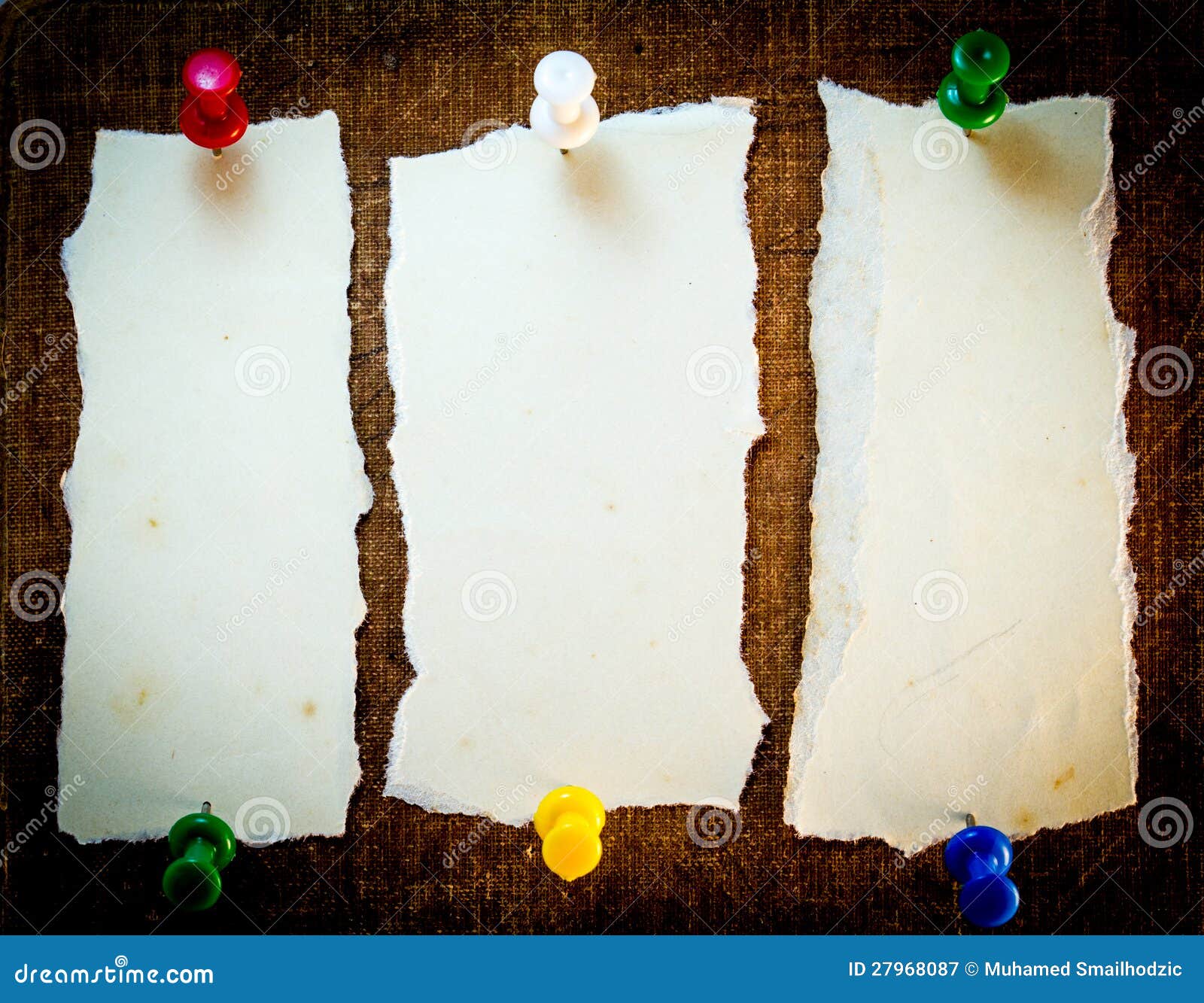 Sticky Notes on Old Paper Background Stock Image - Image of label ...