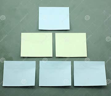 Sticky Notes Organization Chart Template Stock Image - Image of green ...