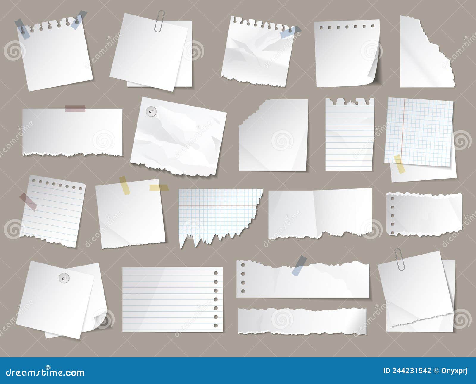 Sticky Notes. Papers for Posting daily Routine Chek Lists Memo Stickers ...