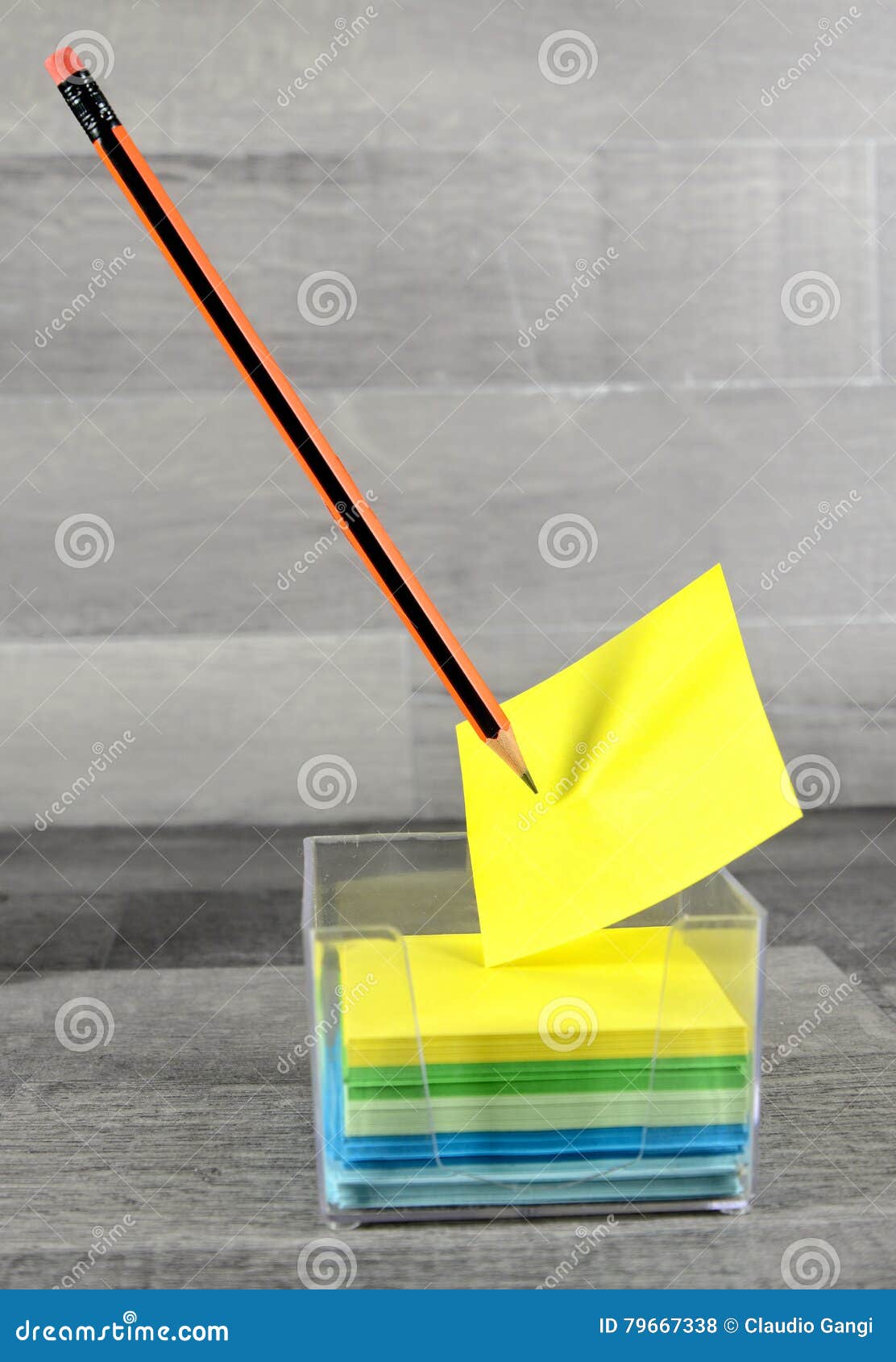 Sticky Notes and Pencil Questions or Decision Making Concept Stock ...