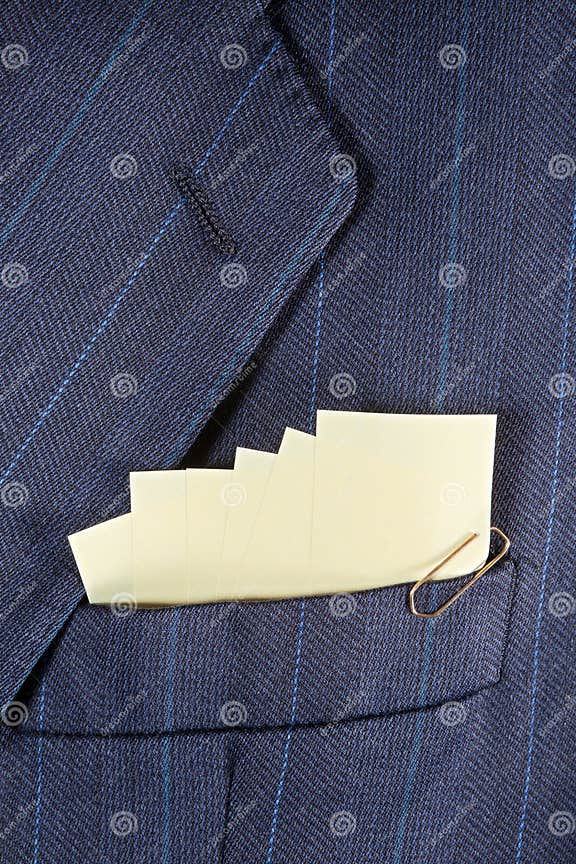 Sticky notes in a pocket stock photo. Image of pocket - 21695600