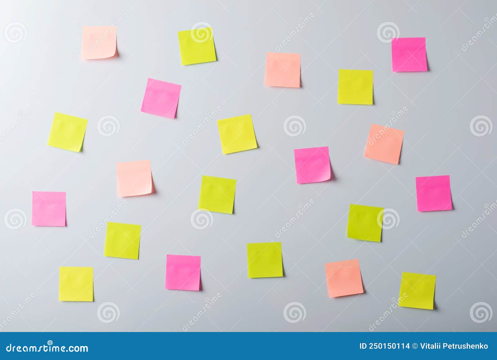 Sticky Notes in Random Order on a Whiteboard Stock Photo - Image of ...