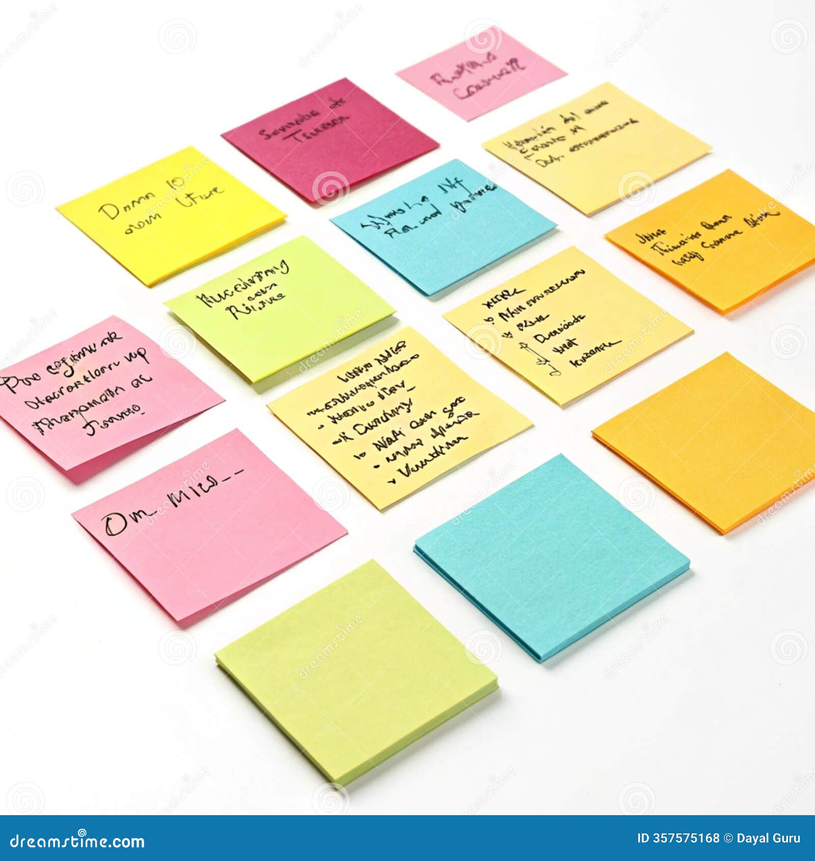 Sticky Notes Realistic Elemen Stock Illustration - Illustration of text ...