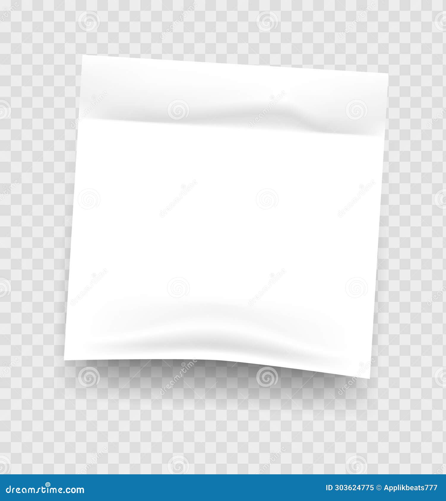 Sticky Notes. Realistic White Notepad Sheet, Square Empty List Reminder ...