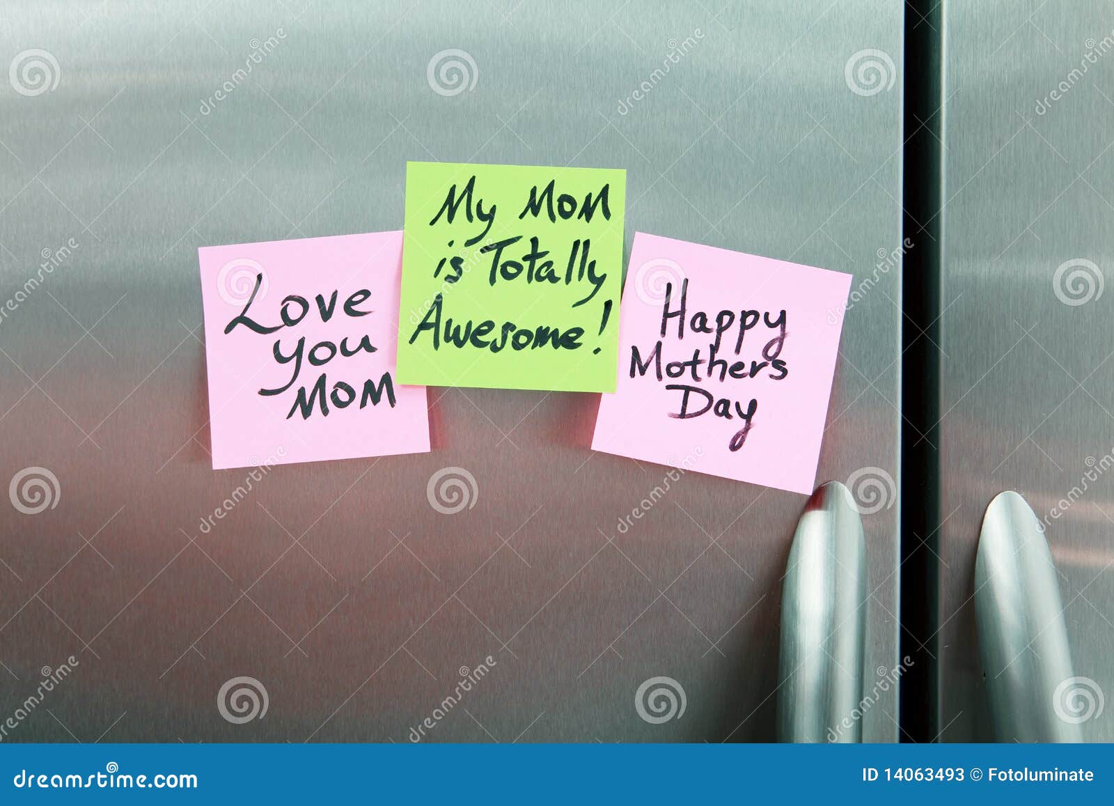 Sticky Notes on a Refrigerator Stock Image - Image of modern, appliance ...