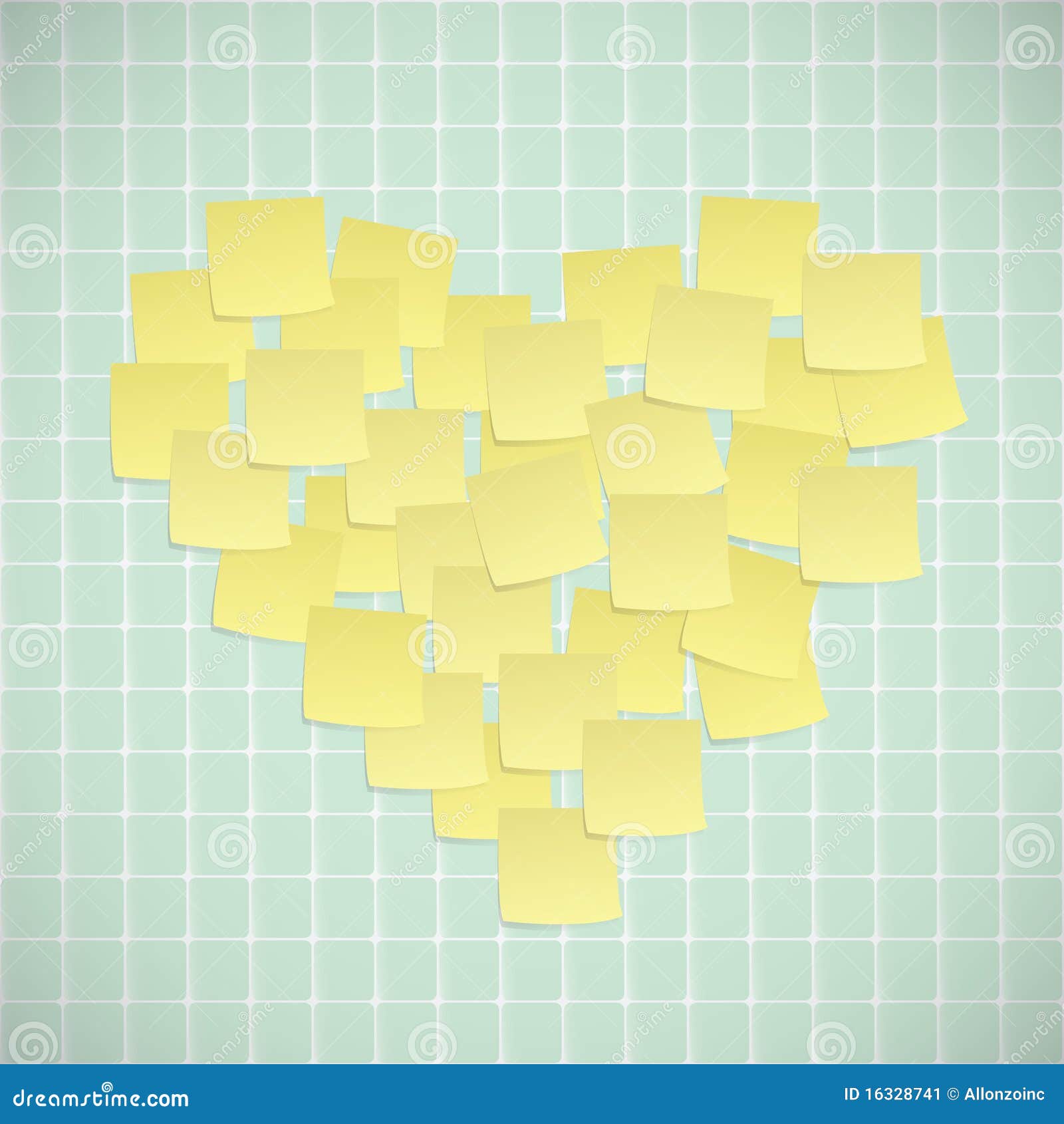 Sticky Notes Valentine Card Stock Vector - Illustration of pretty ...