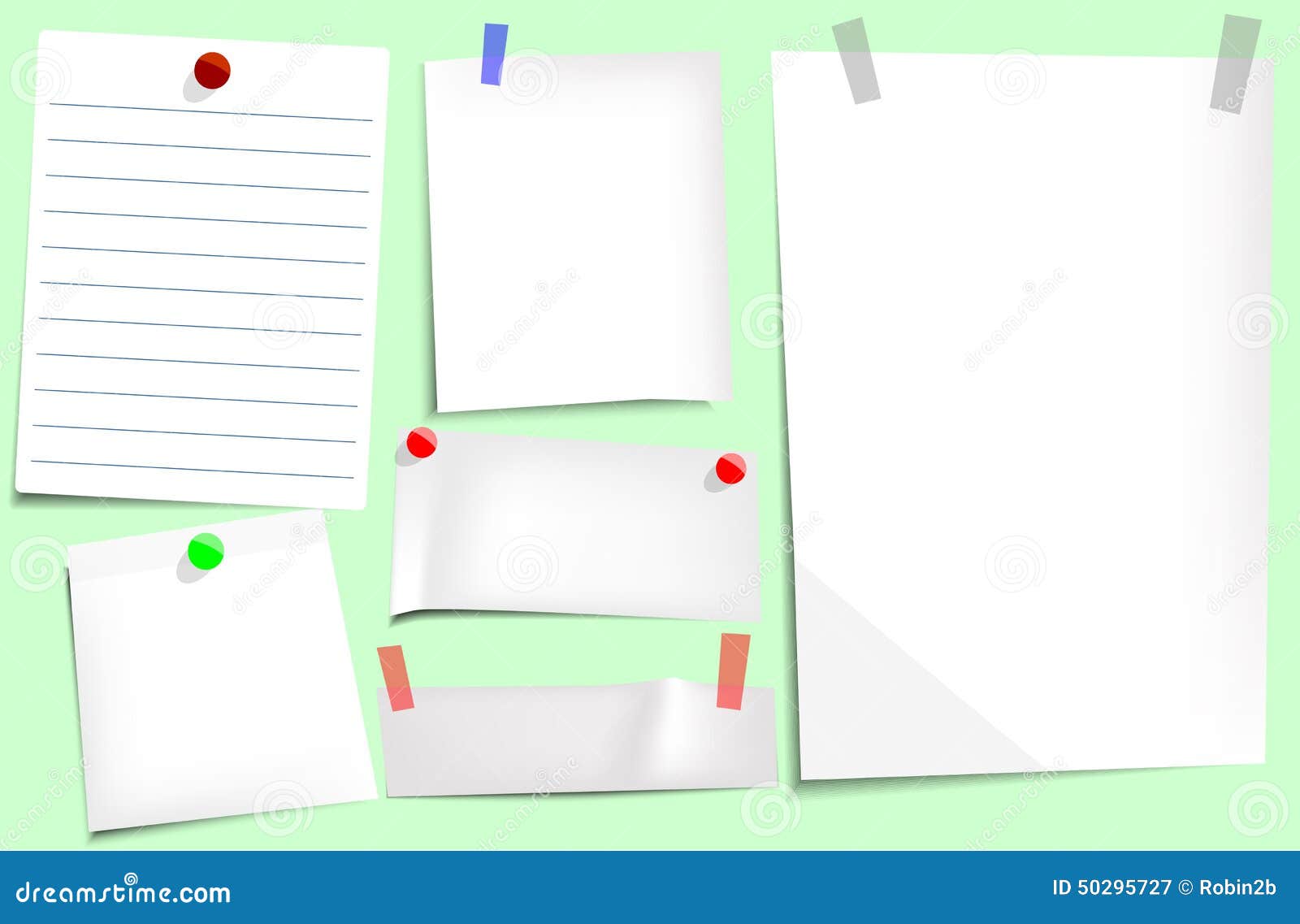 Sticky notes stock vector. Illustration of notebook, document - 50295727