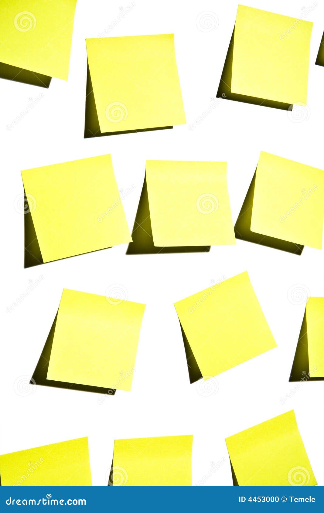 Sticky notes on white stock photo. Image of sticky, yellow - 4453000