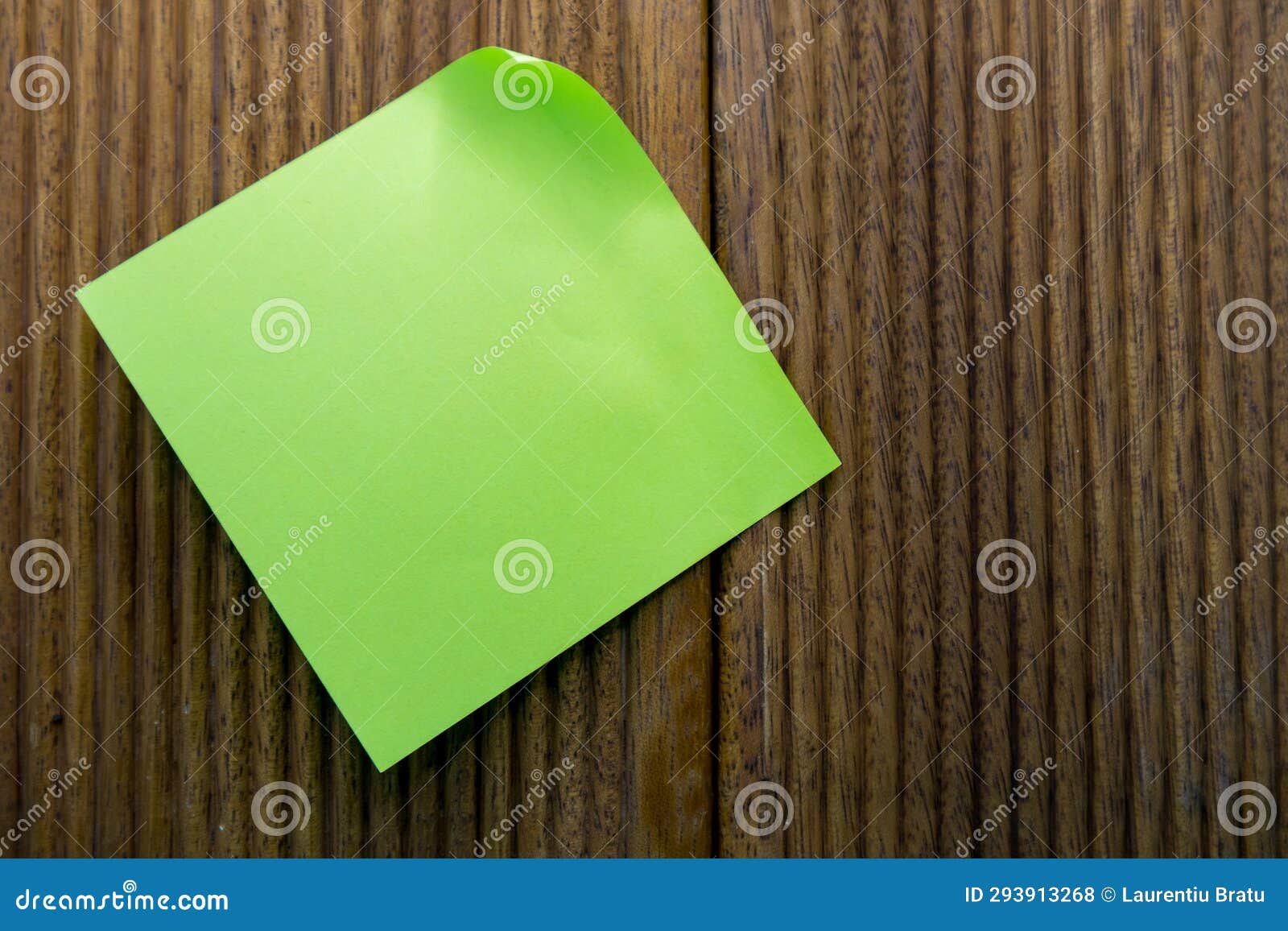 Sticky Notes on Wooden Background with Striated Texture Stock Photo ...