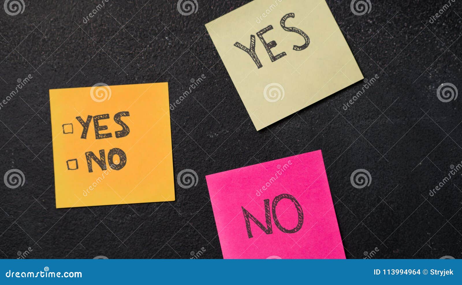 Sticky Notes on the Blackboard Stock Photo - Image of information ...