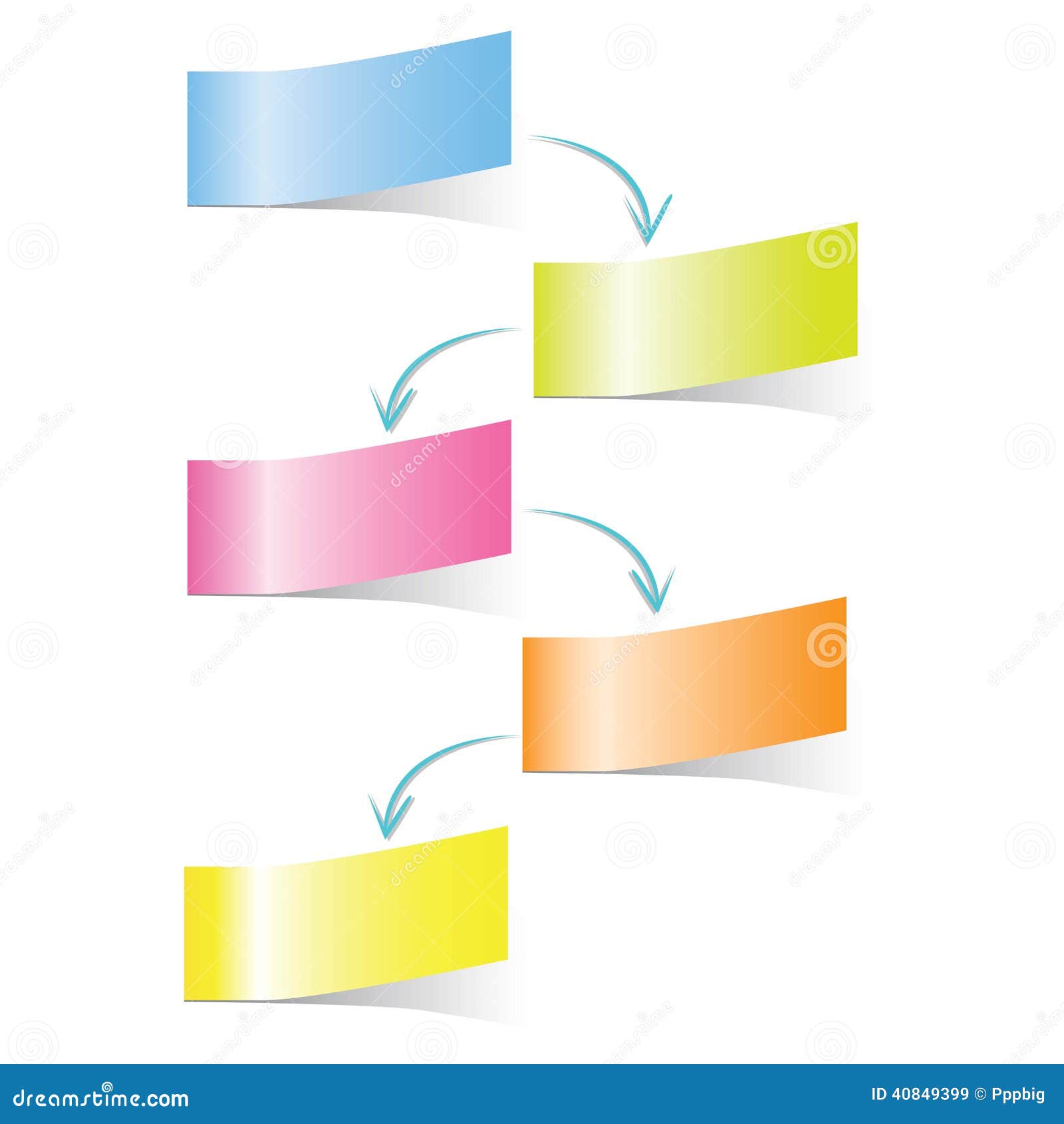 Paper Cut Diagram Chart With Shadow. Vector White Infographic Design ...