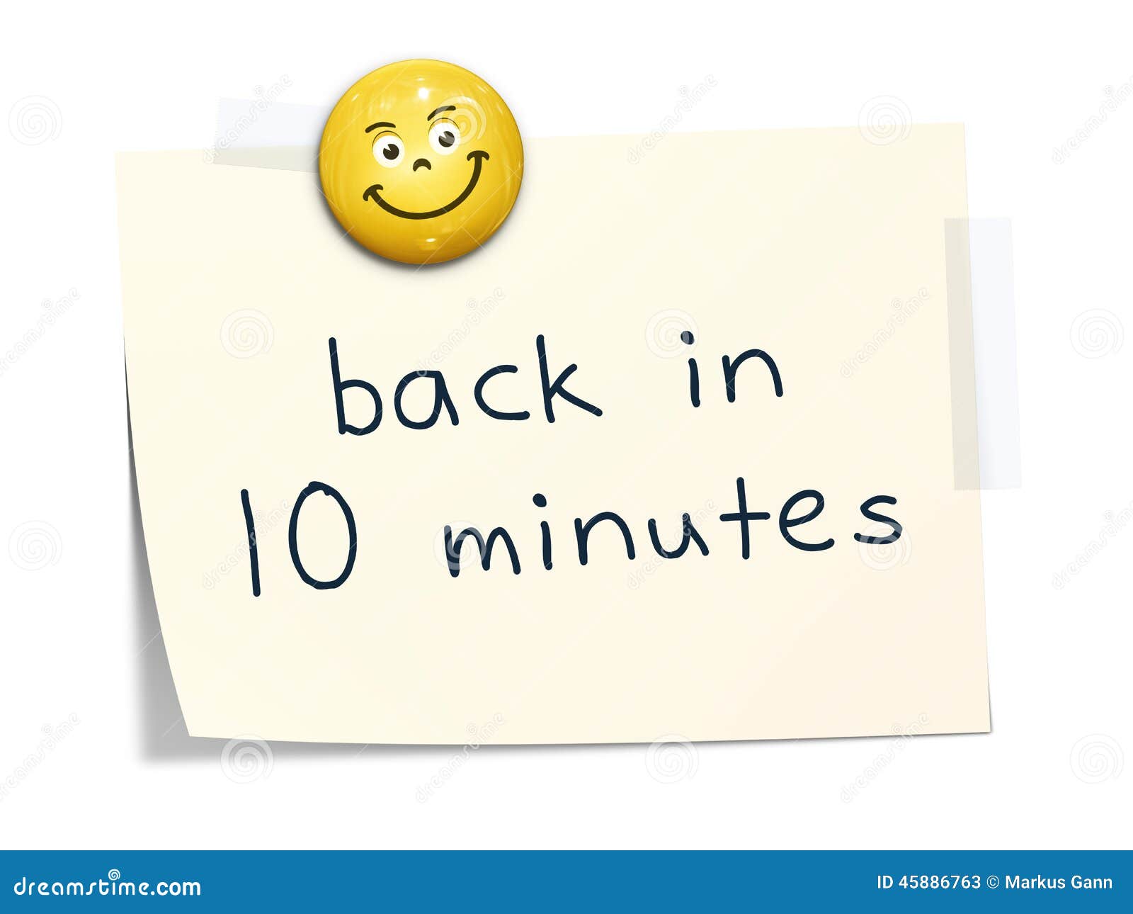 Back In 5 Minutes Sticker Icon. Clipart Image Cartoon Vector ...