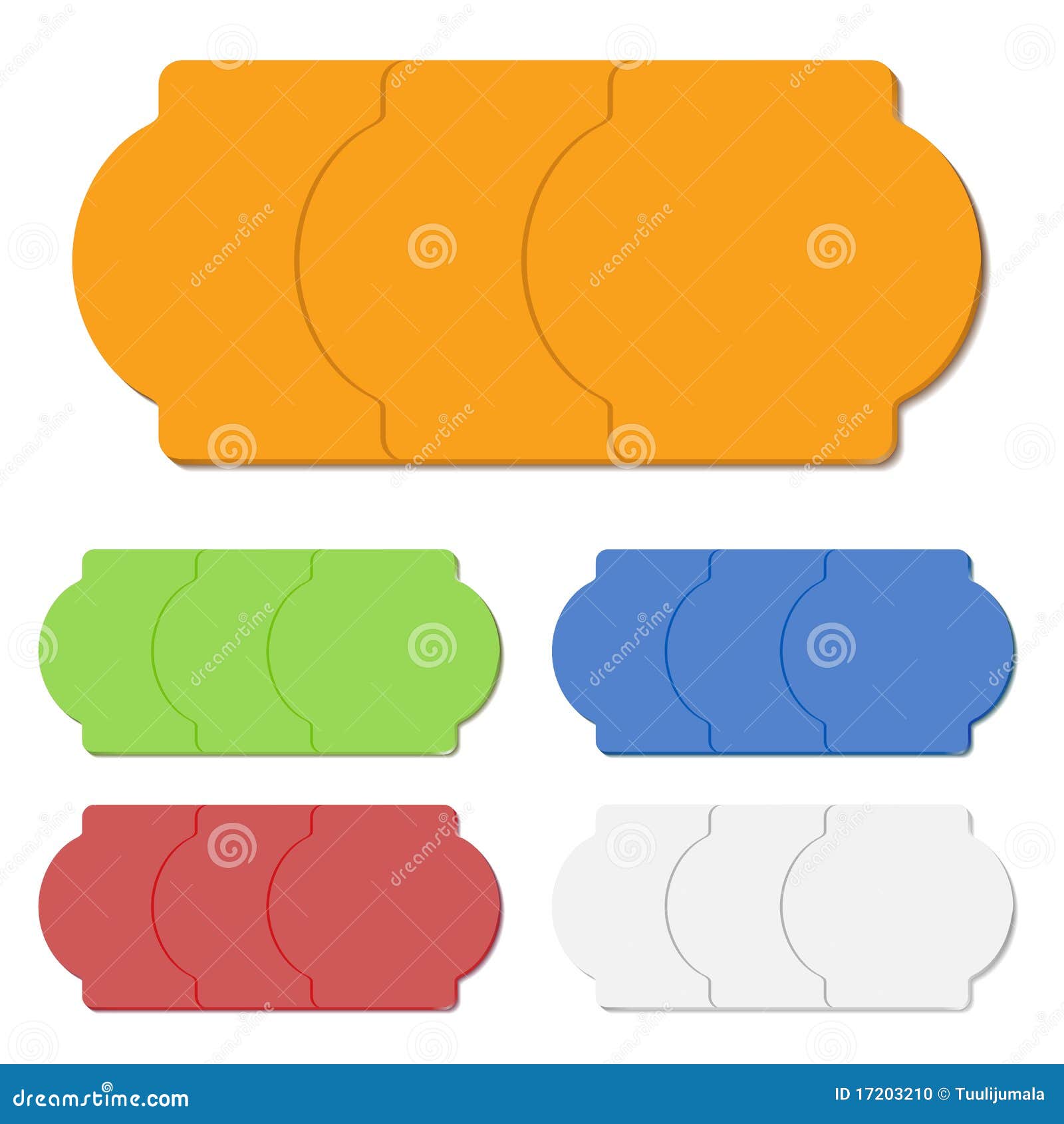 Sticky paper price tags stock vector. Illustration of collection - 17203210
