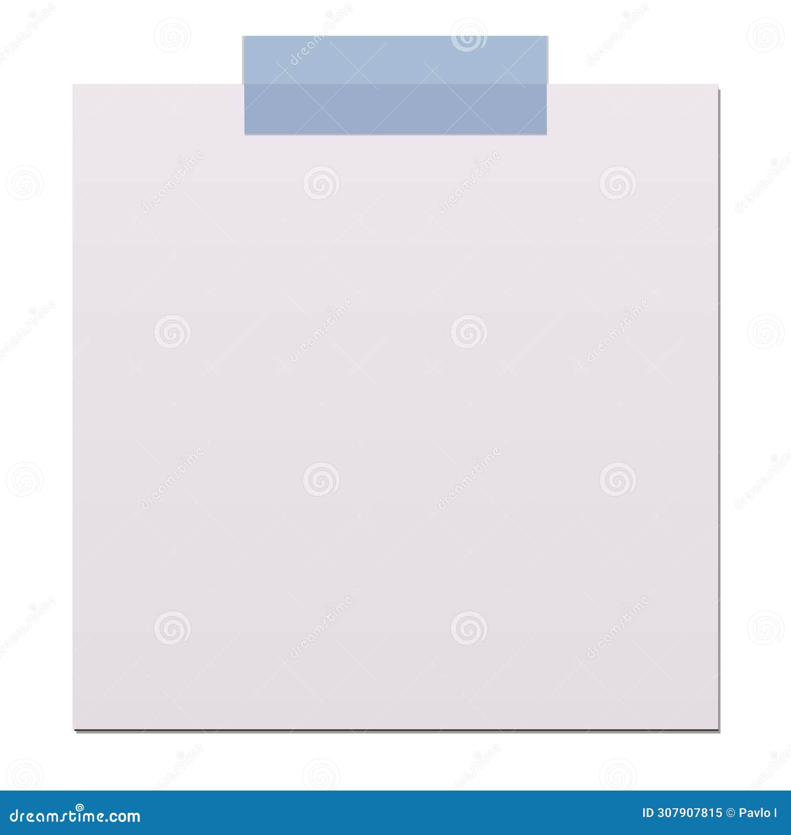 Sticky Paper with Sticky Tape, White Sticky Note Stock Vector ...