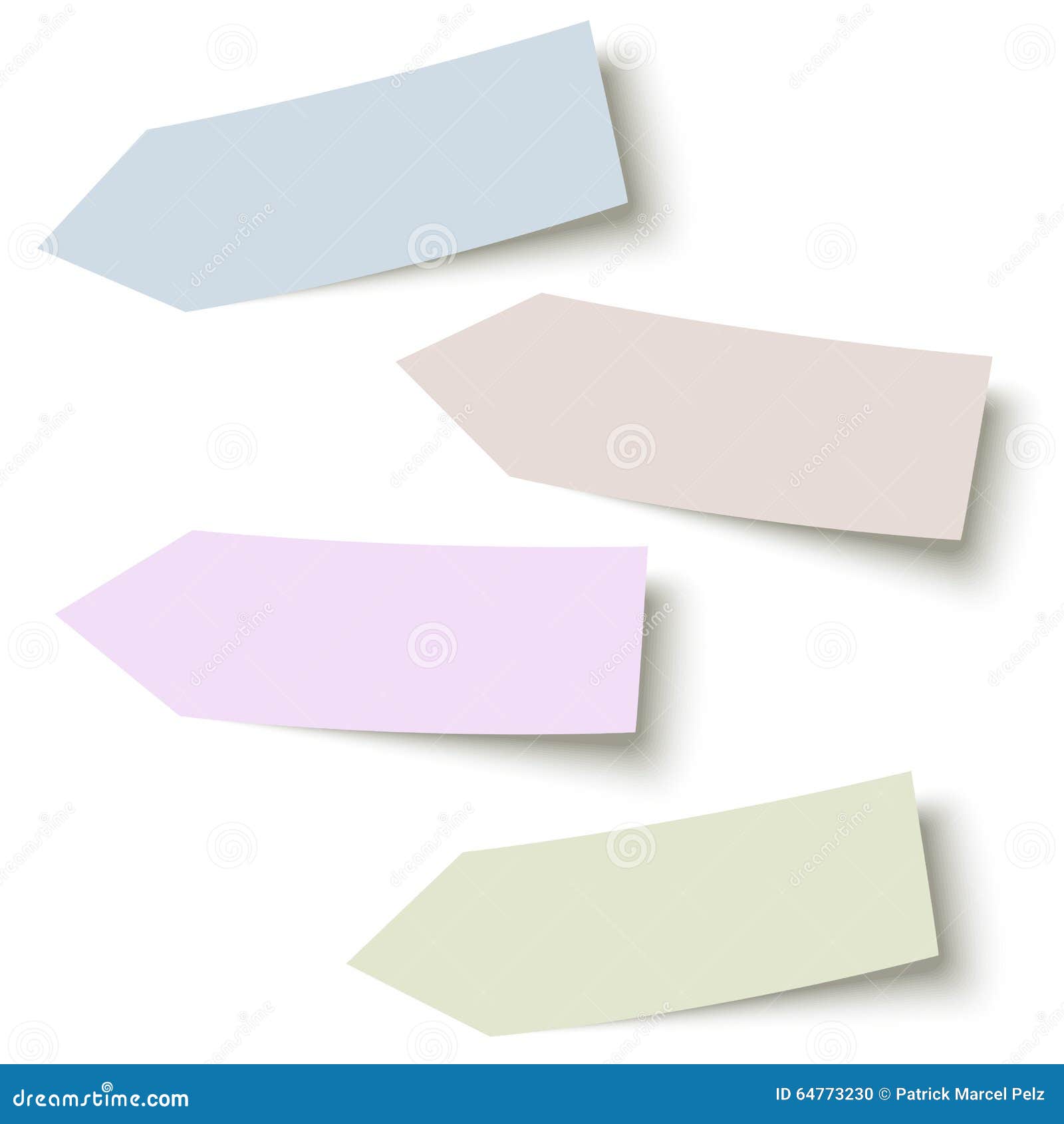 Sticky Papers Collection Arrows Stock Vector - Illustration of adhesive ...