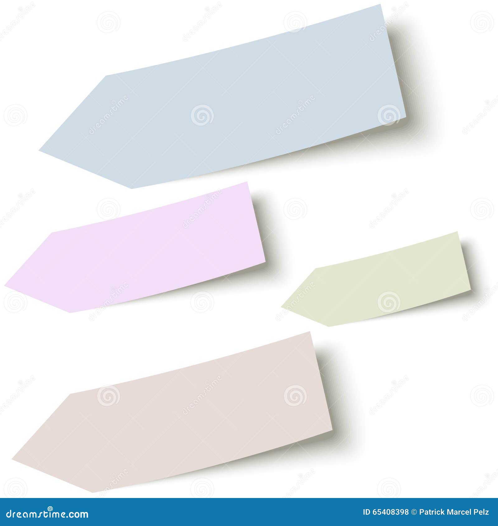 Sticky Papers Collection Arrows Stock Vector - Illustration of colorful ...