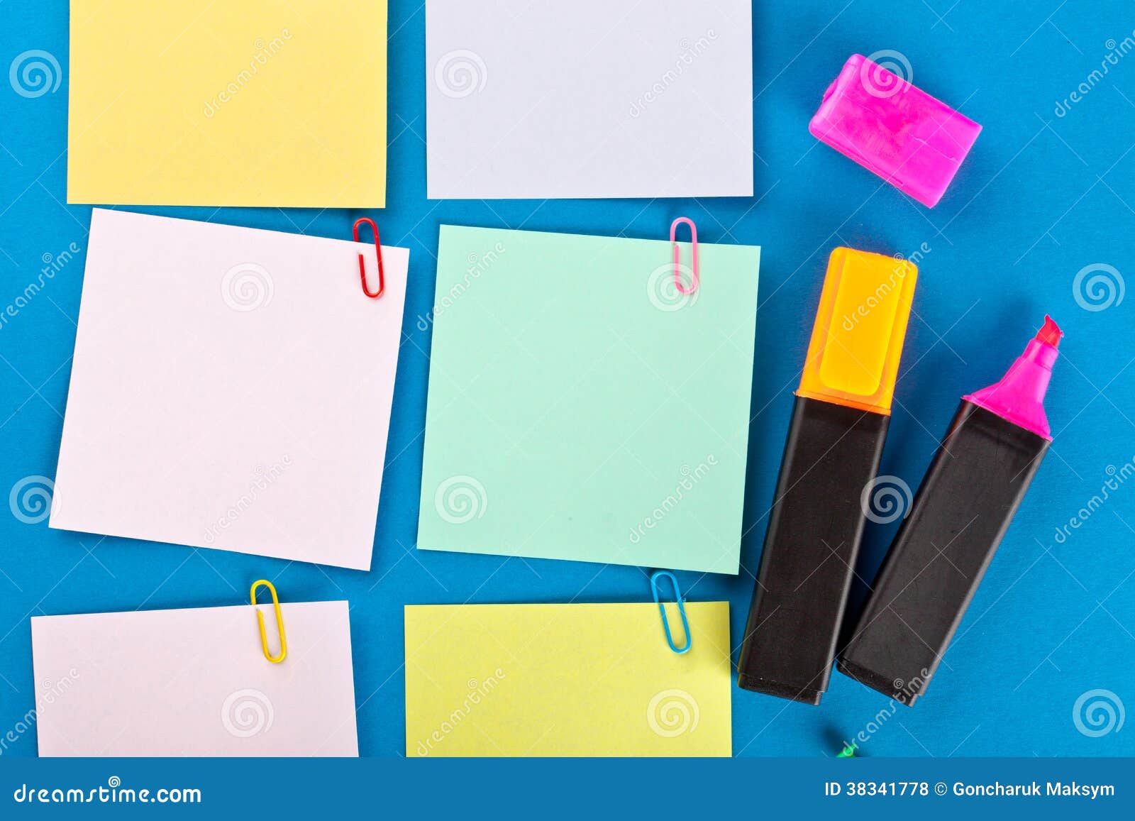 Sticky papers set stock photo. Image of design, piece - 38341778