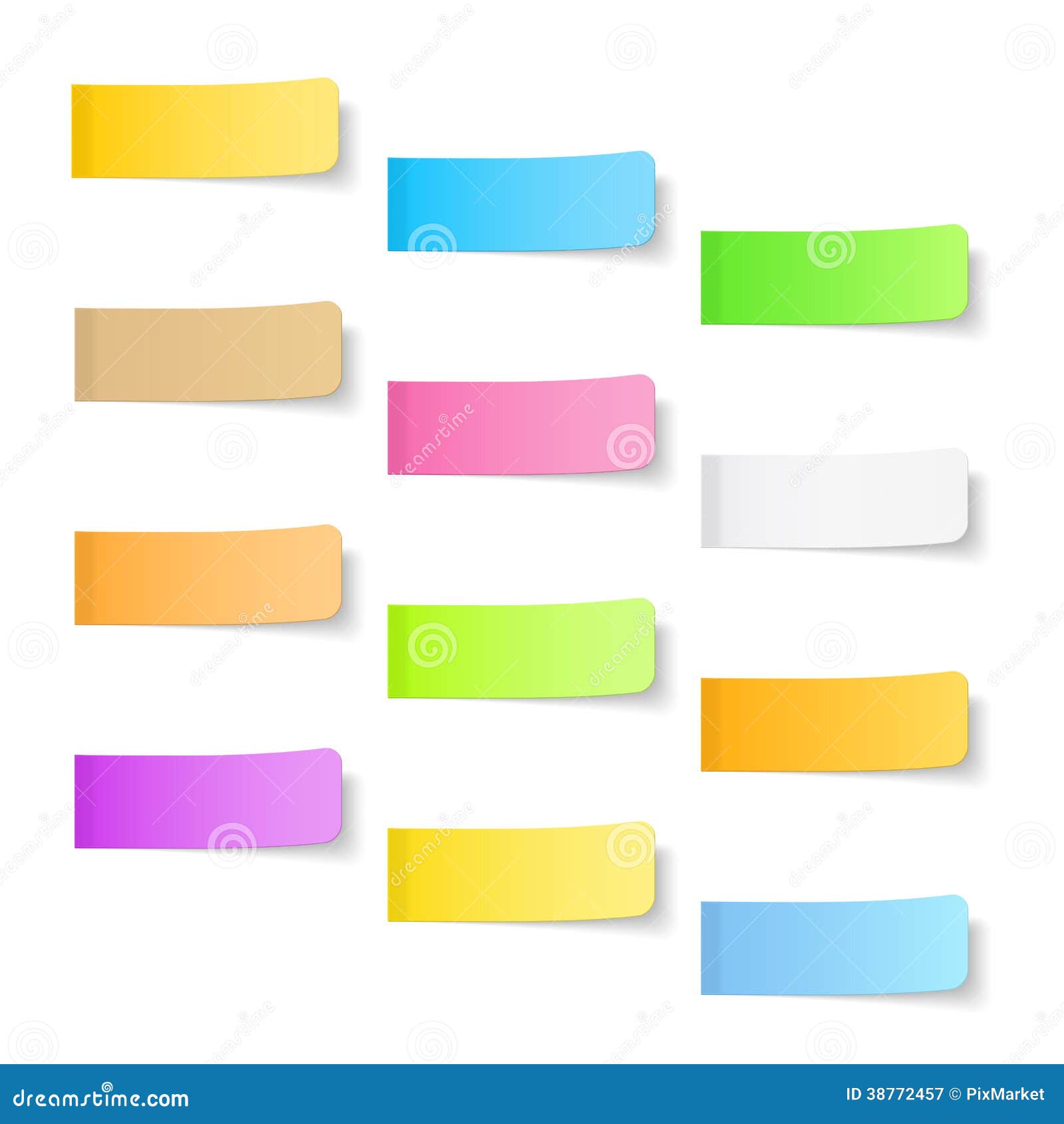 Sticky Papers stock vector. Illustration of green, element - 38772457