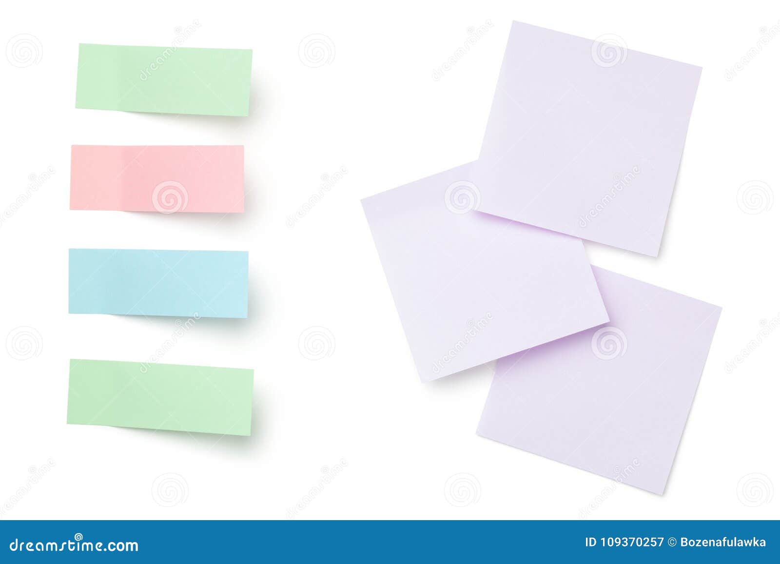 Sticky Post Note Paper Isolated on White Background Stock Image - Image ...