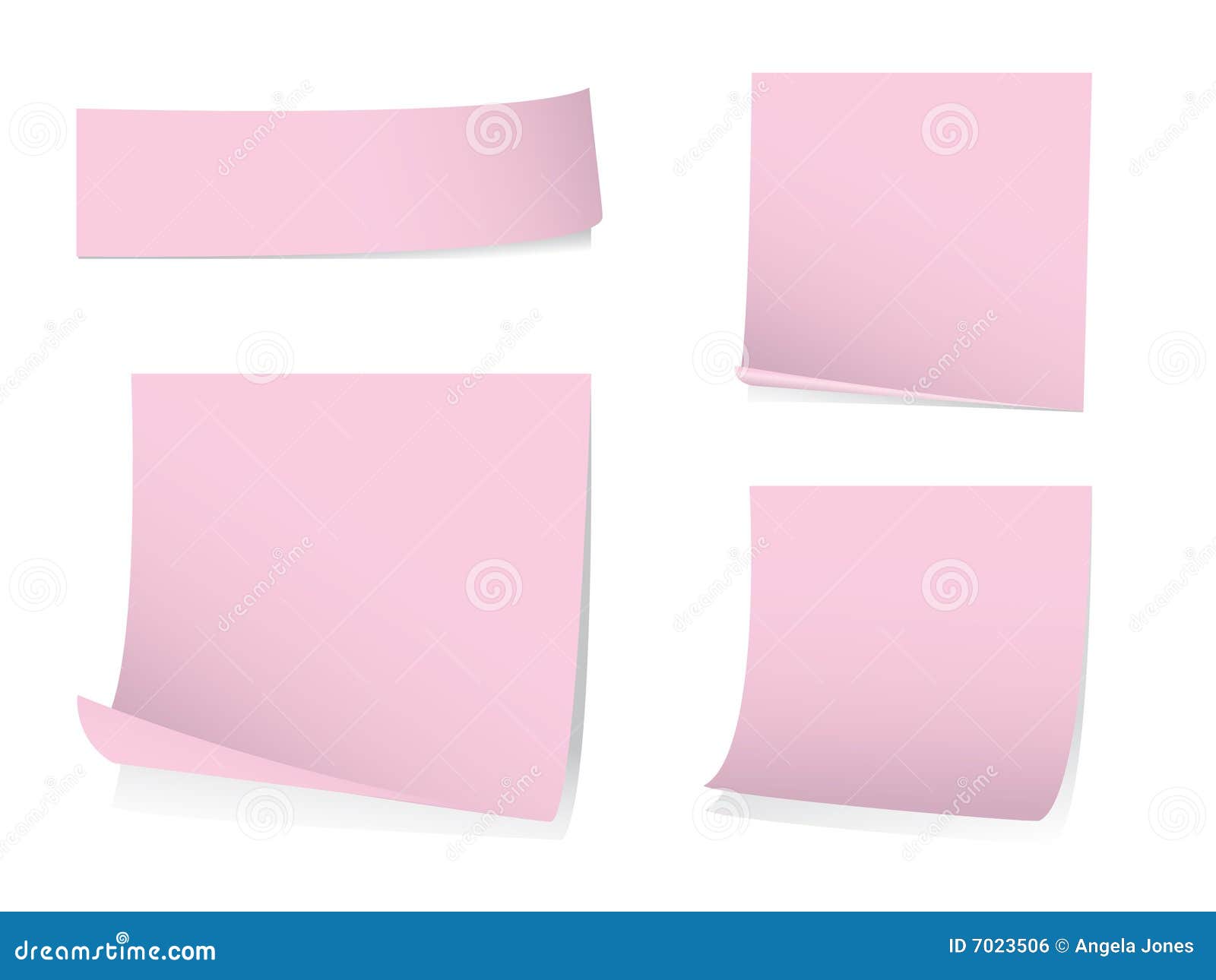 Sticky Post it Notes with Shadows Stock Vector - Illustration of empty ...
