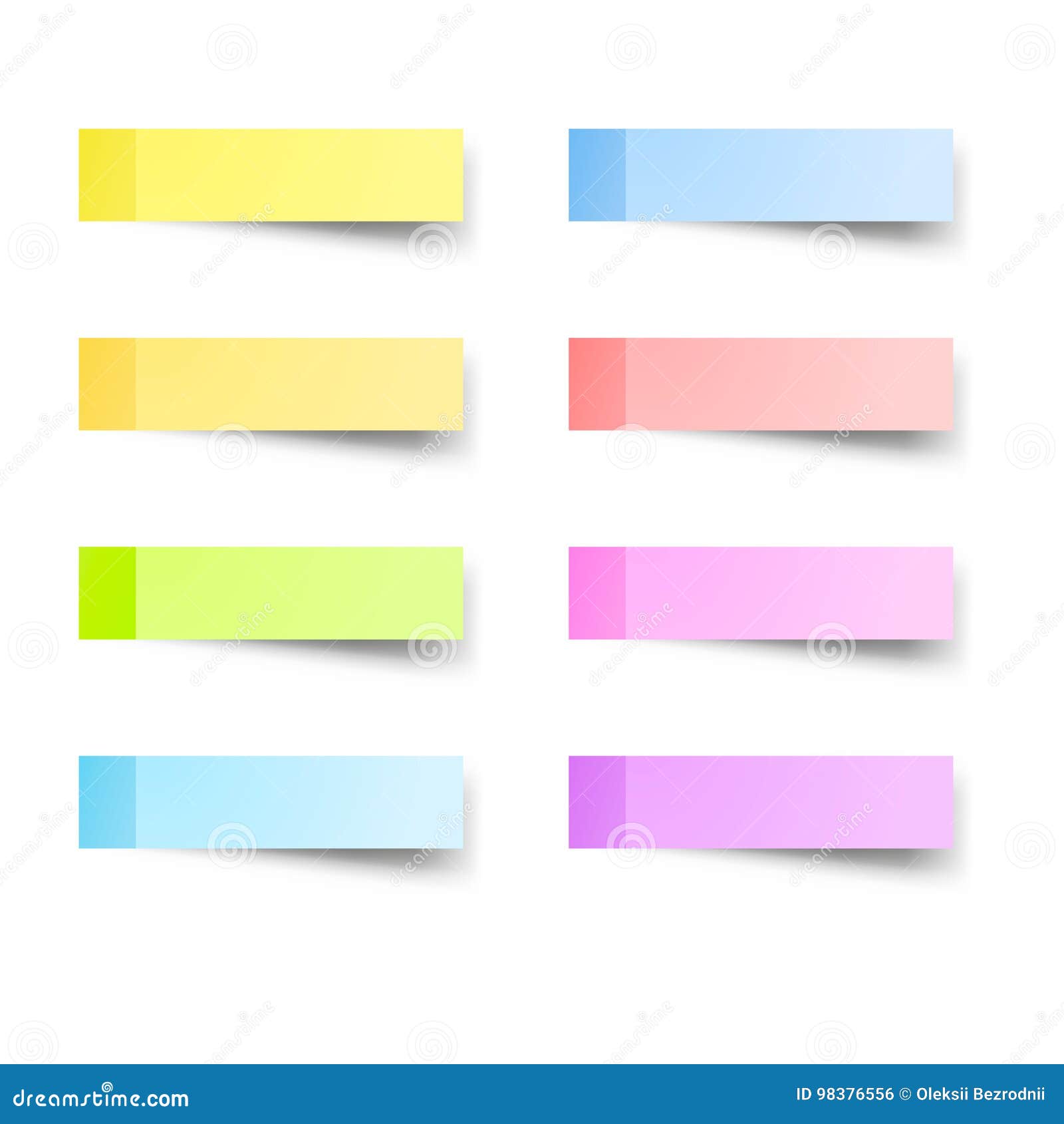 Sticky reminder notes stock vector. Illustration of notice - 98376556