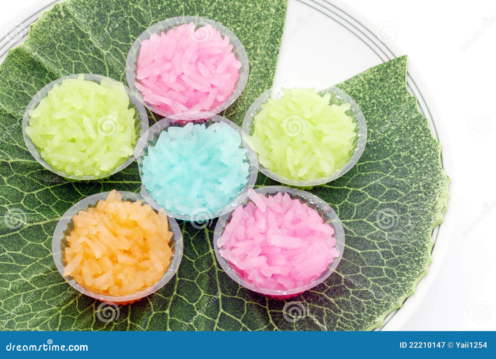 Sticky rice in 4 colors. stock image. Image of thai, three - 22210147