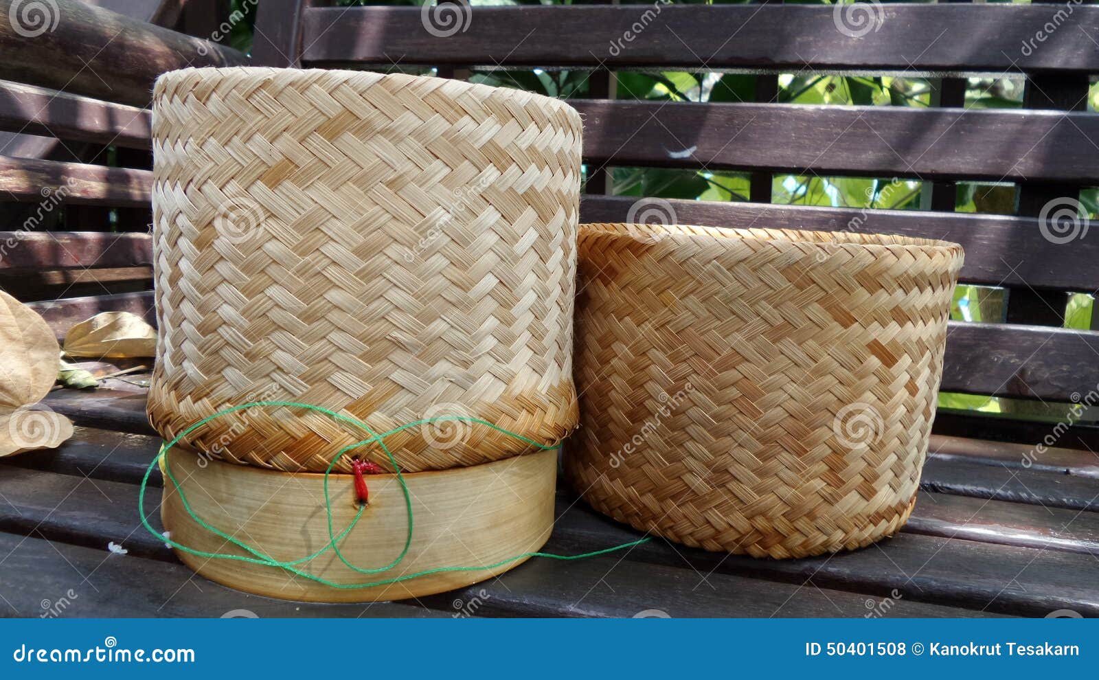 Sticky rice Bamboo basket stock photo. Image of rice - 50401508