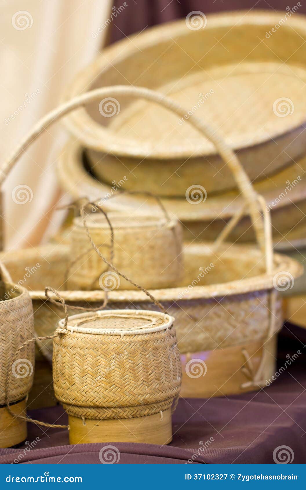Sticky Rice Container. stock image. Image of style, rustic - 37102327