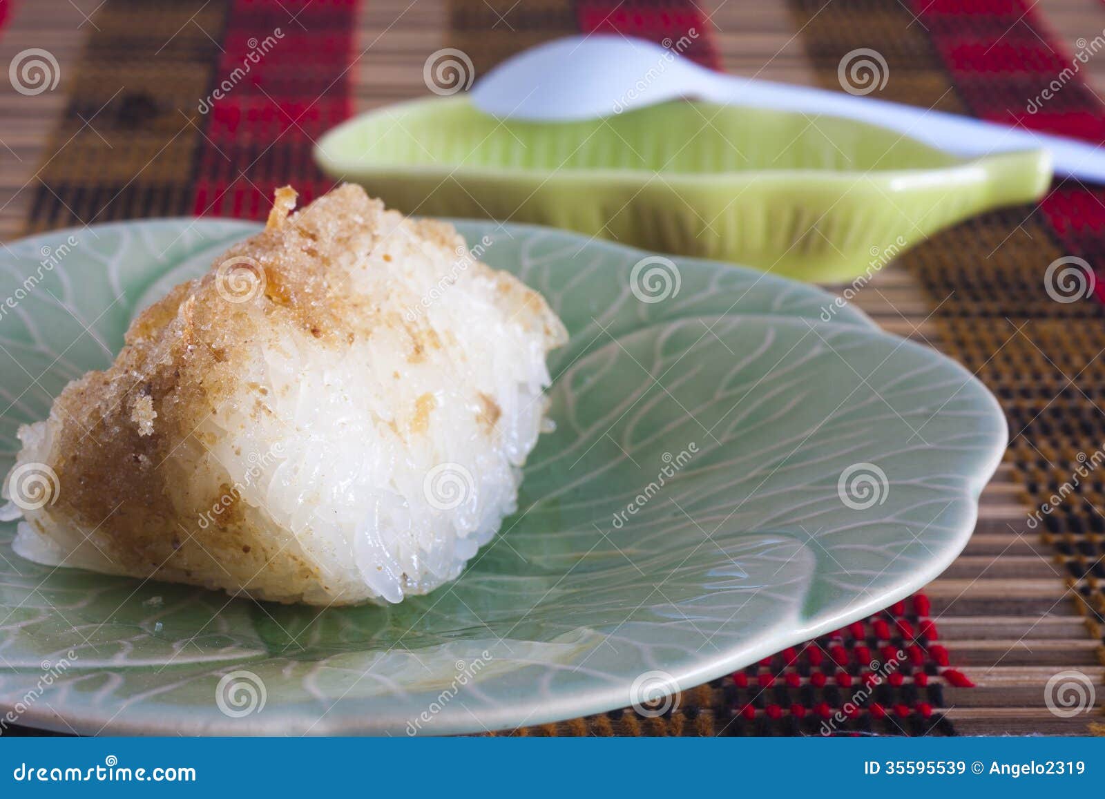 Sticky rice with fish stock image. Image of simple, fish - 35595539