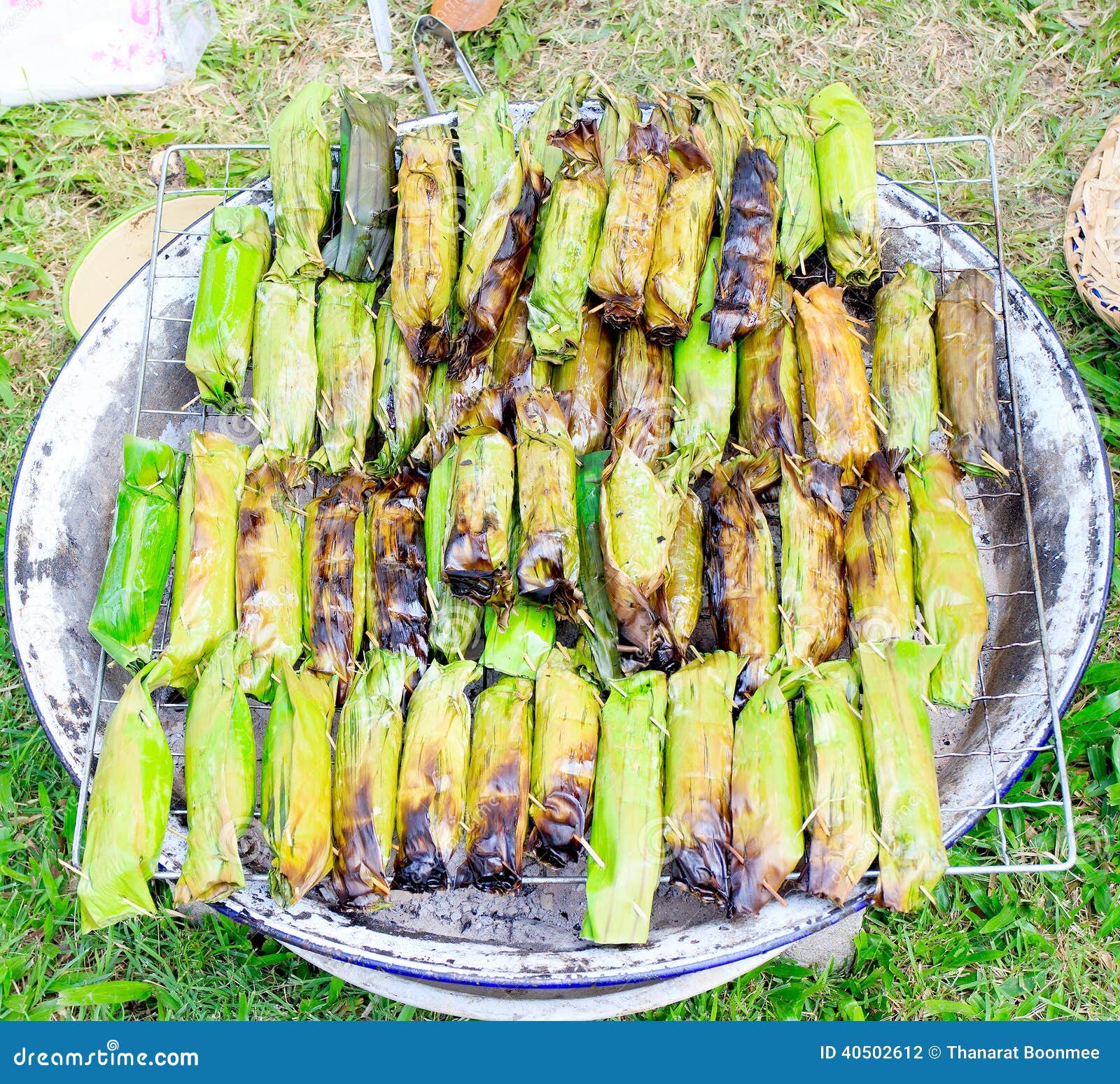 Sticky rice grill stock photo. Image of health, delicious - 40502612