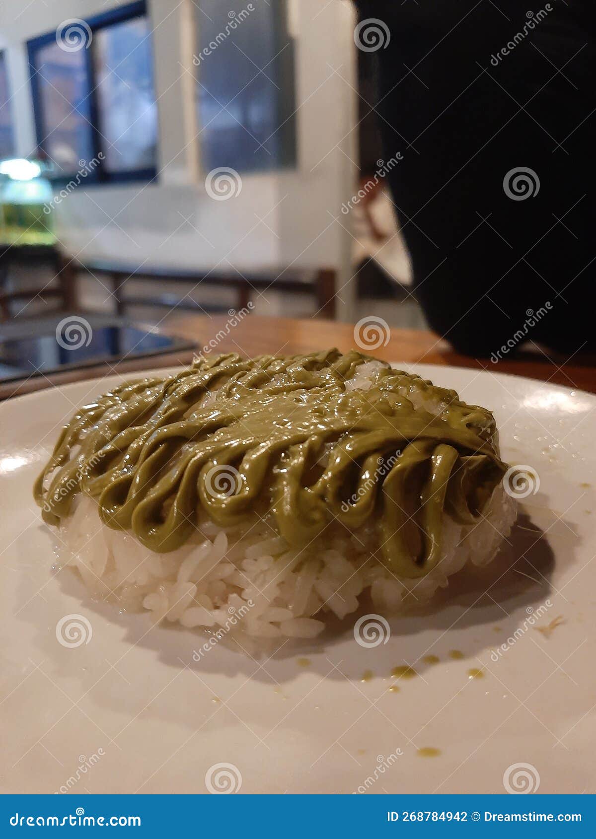 Sticky rice matcha stock photo. Image of icing, rice - 268784942