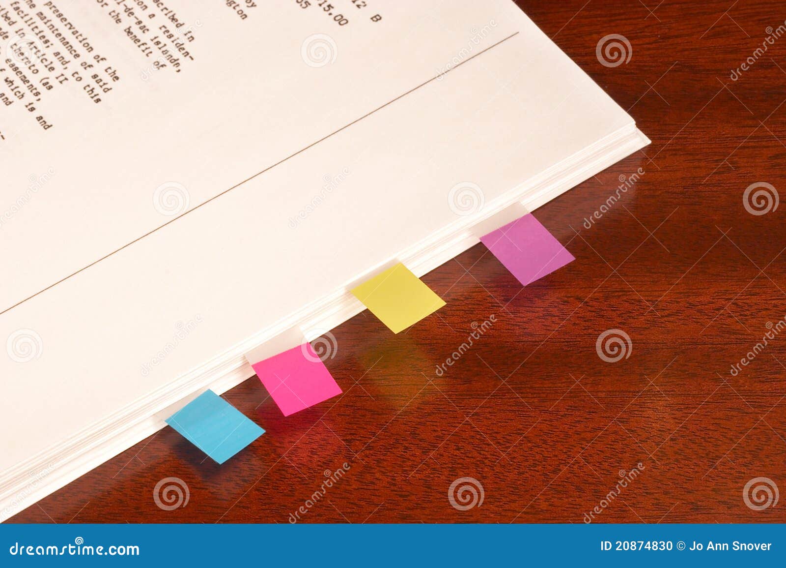 Sticky tabs for document stock photo. Image of document - 20874830