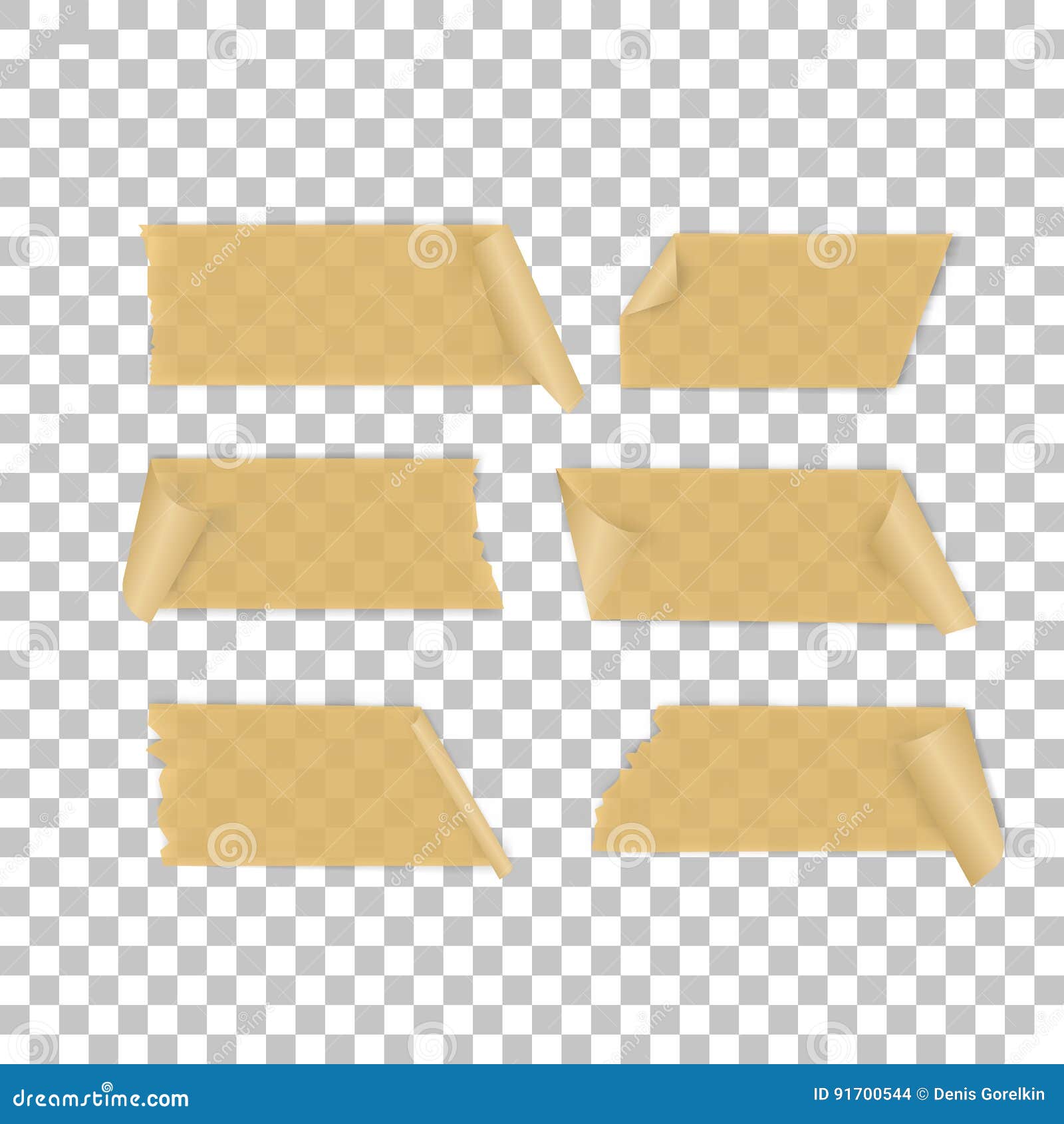 Sticky tape pieces stock vector. Illustration of real - 91700544